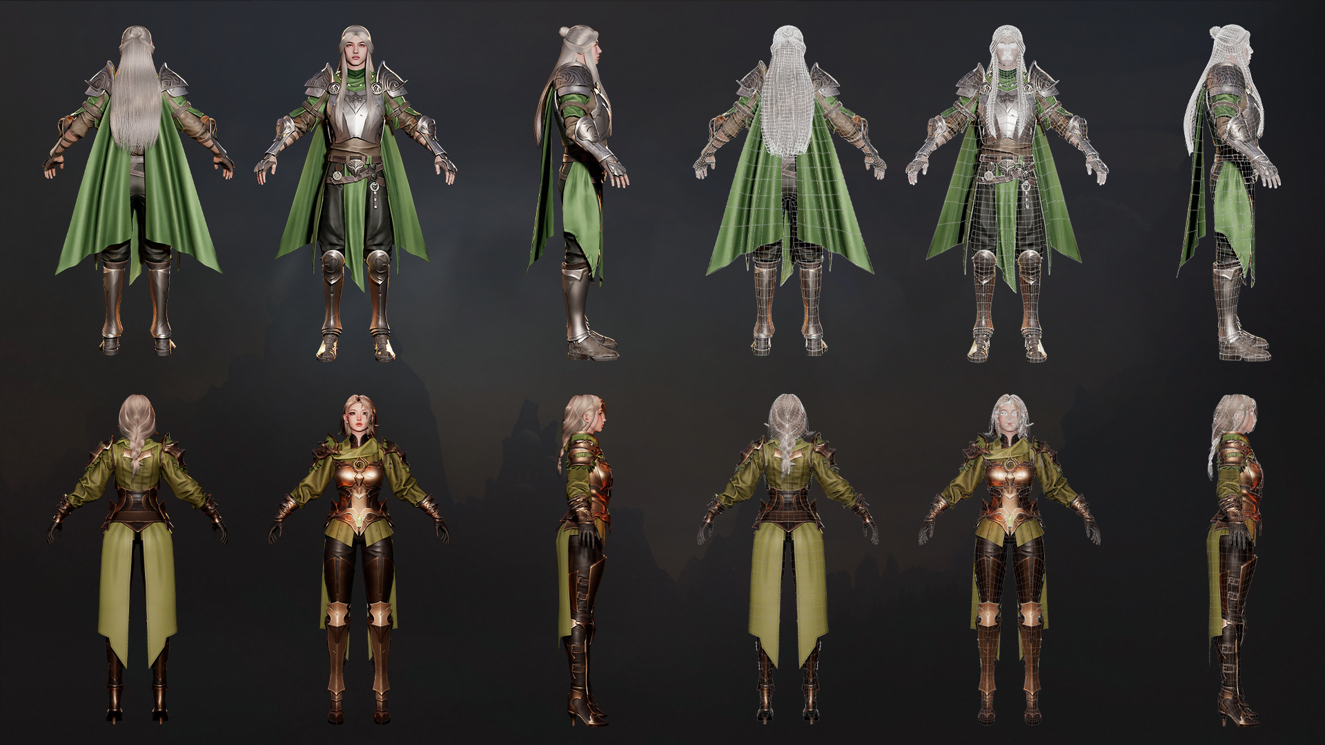3D model MMORPG Champion Archers - Medieval Fantasy Modular Character ...