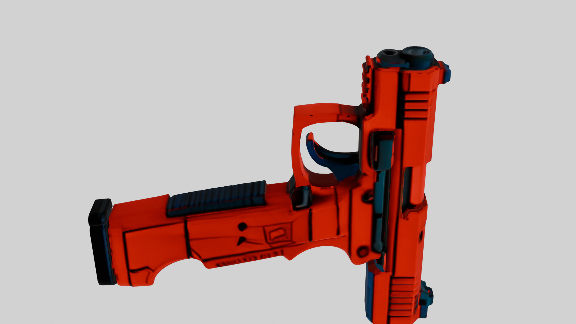 Futuristic Red Gun free VR / AR / low-poly 3D model | CGTrader
