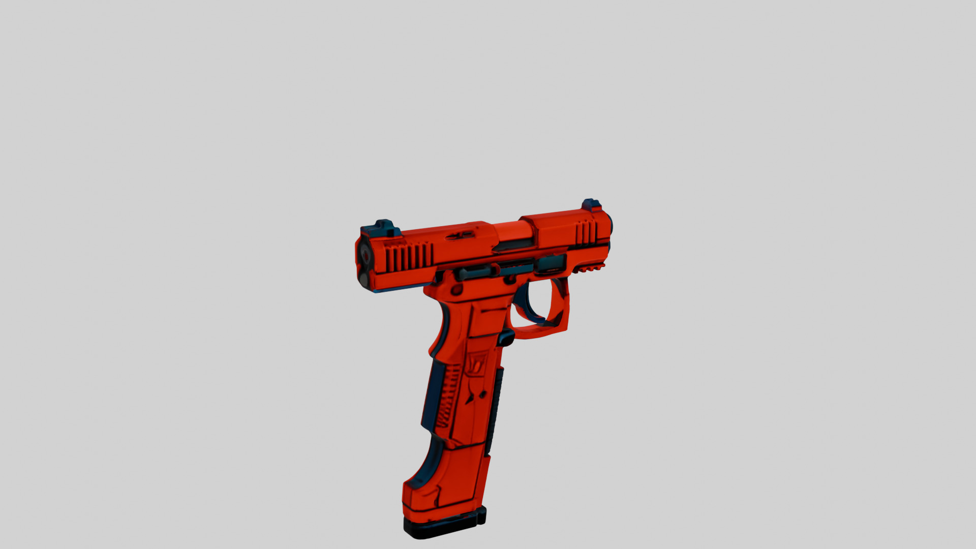 Futuristic Red Gun free VR / AR / low-poly 3D model | CGTrader