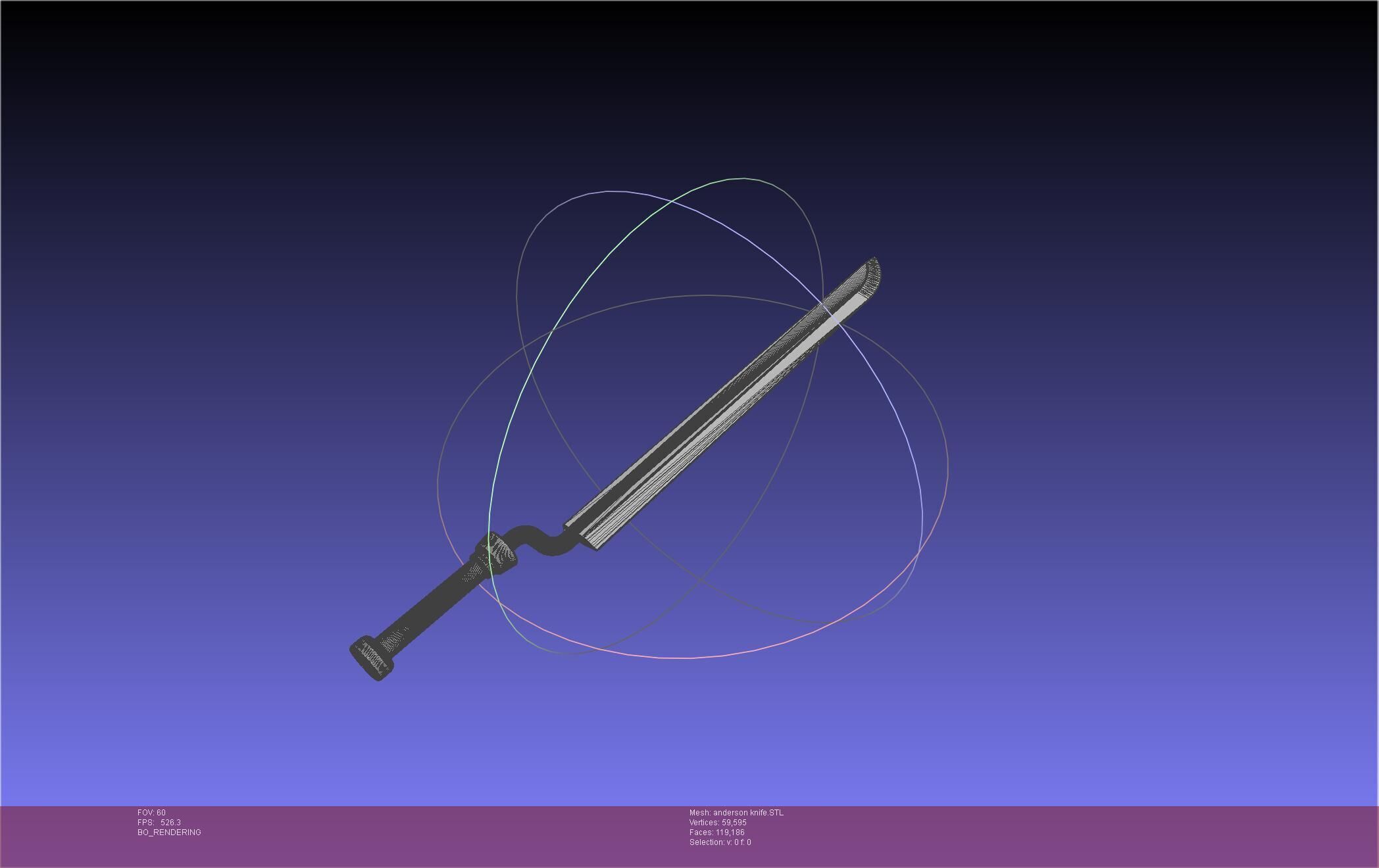 Hellsing Anderson Knife Printable Model 3D model 3D printable | CGTrader