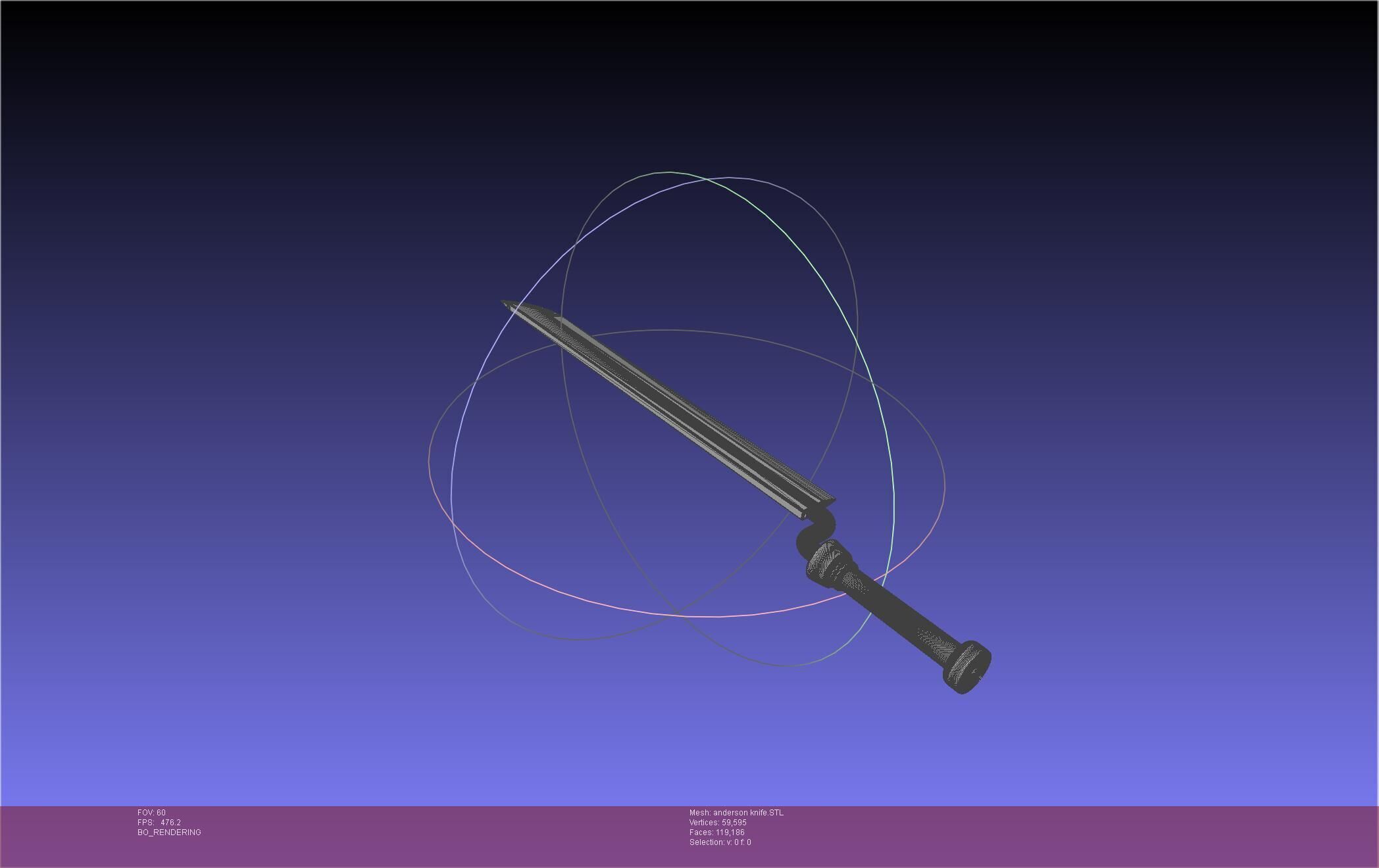 Hellsing Anderson Knife Printable Model 3D model 3D printable | CGTrader