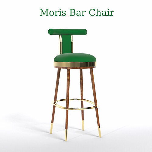 chair high bar chair stainlees still free 3D model rigged | CGTrader