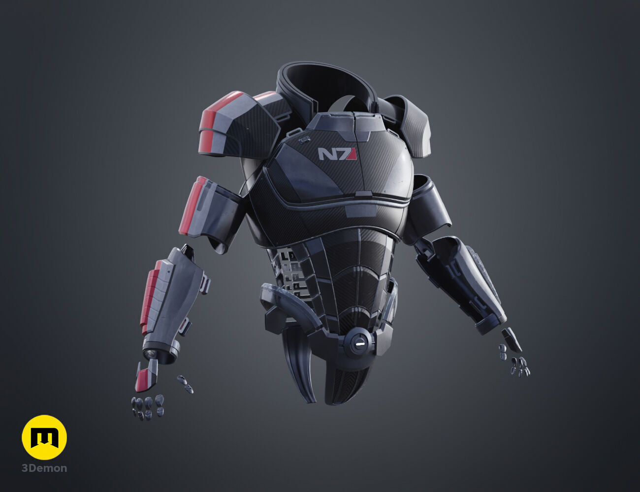 N7 Male Shepard Armor - Mass Effect 3D model 3D printable | CGTrader