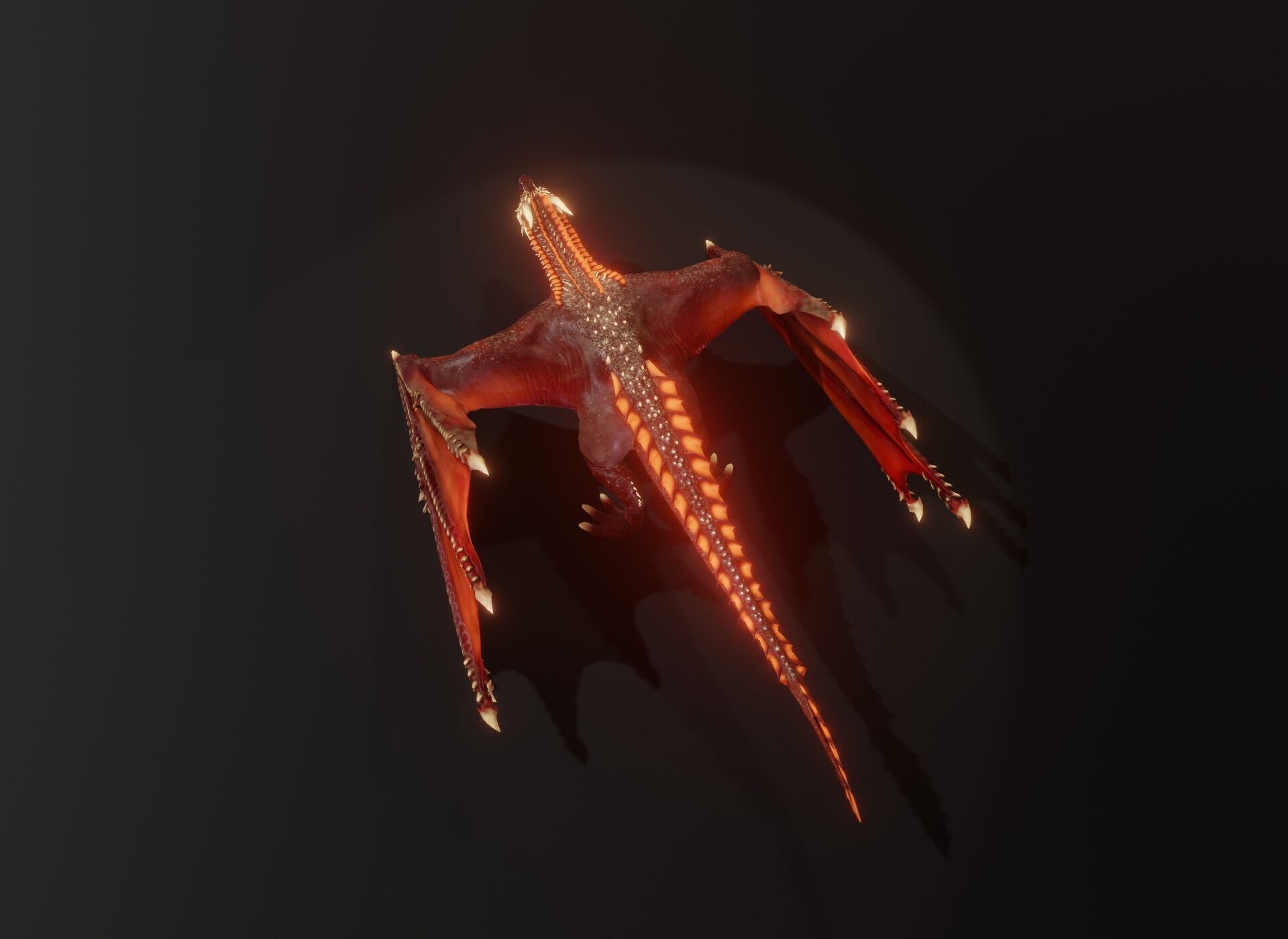 3D model Realistic Red Wyvern Animated 3D Model VR / AR / low-poly ...