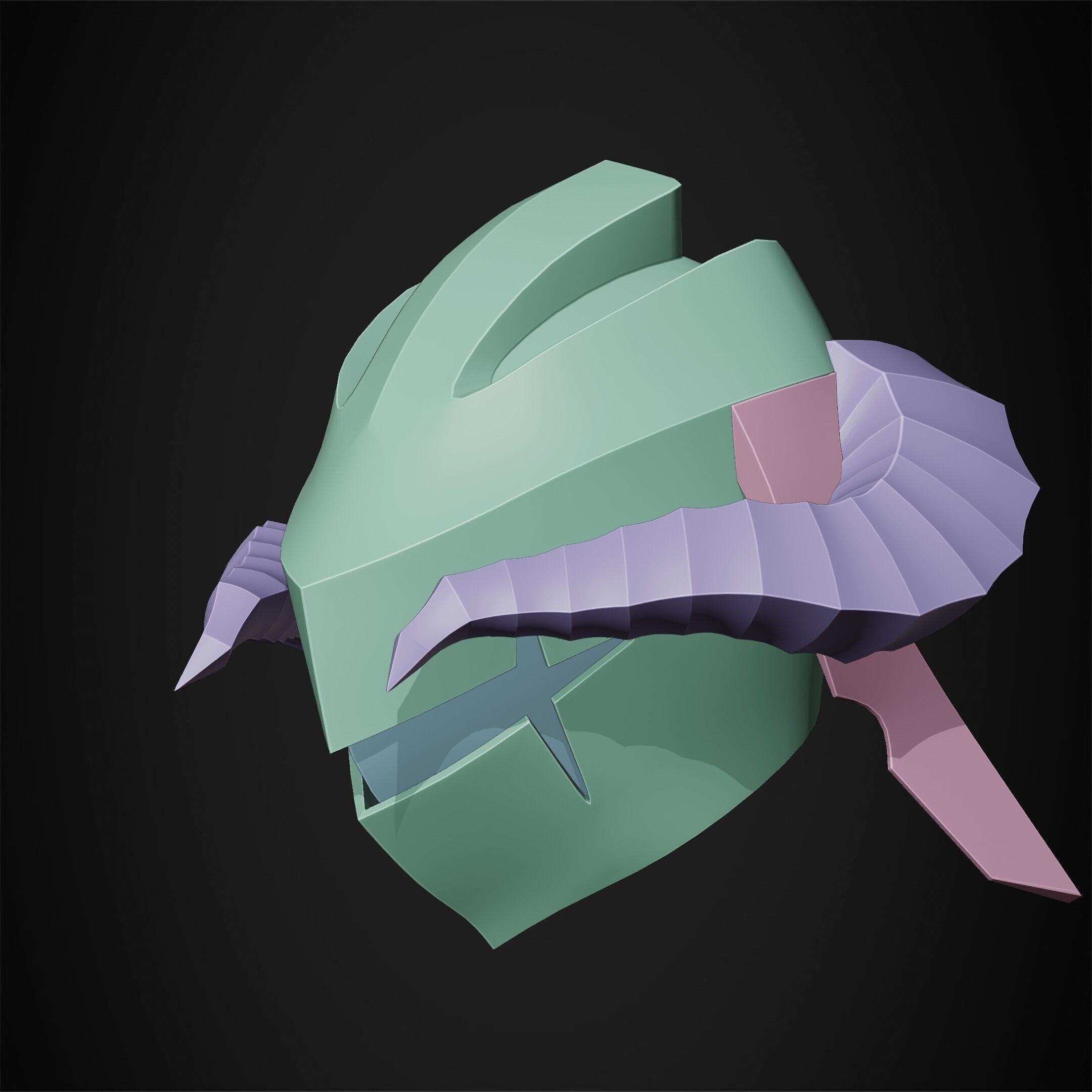Overlord Albedo Helmet for Cosplay 3D model 3D printable | CGTrader