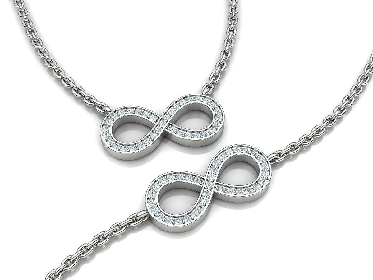 Infinity Endless Love Symbol Braclete or Necklace 3dmodel 3D model 3D ...