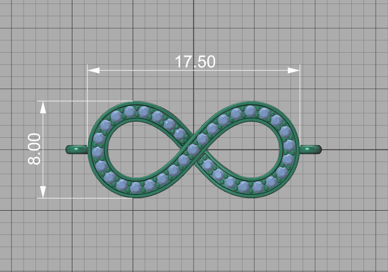 Infinity Endless Love Symbol Braclete or Necklace 3dmodel 3D model 3D ...