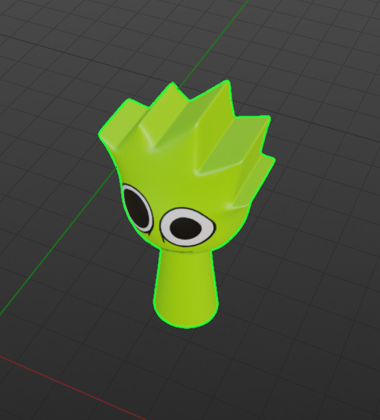 3D model Sprunki Incredibox OWAKCX Lime Low-poly VR / AR / low-poly ...