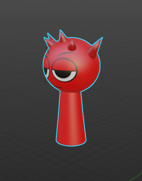 3D model Sprunki 3D Incredibox Raddy Red low-poly VR / AR / low-poly ...