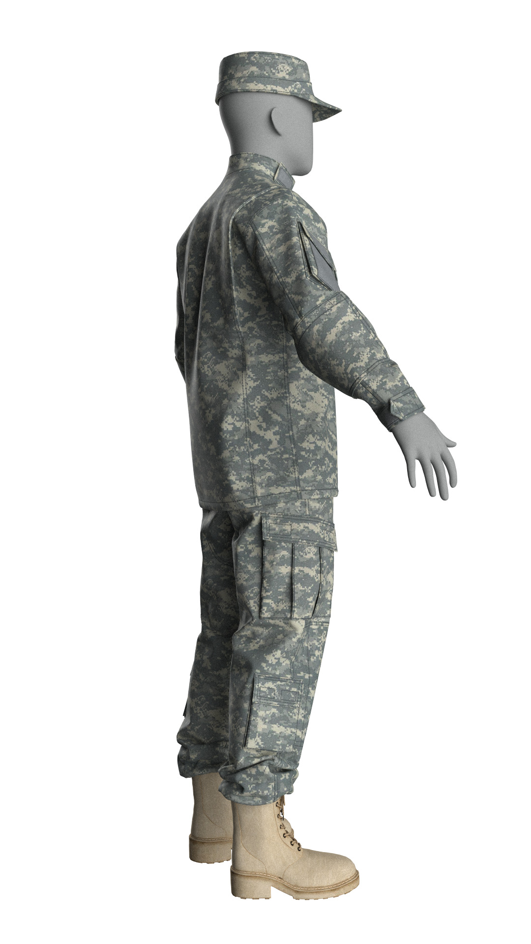 ACU Army Combat Uniform - Marvelous Designer 3D model | CGTrader