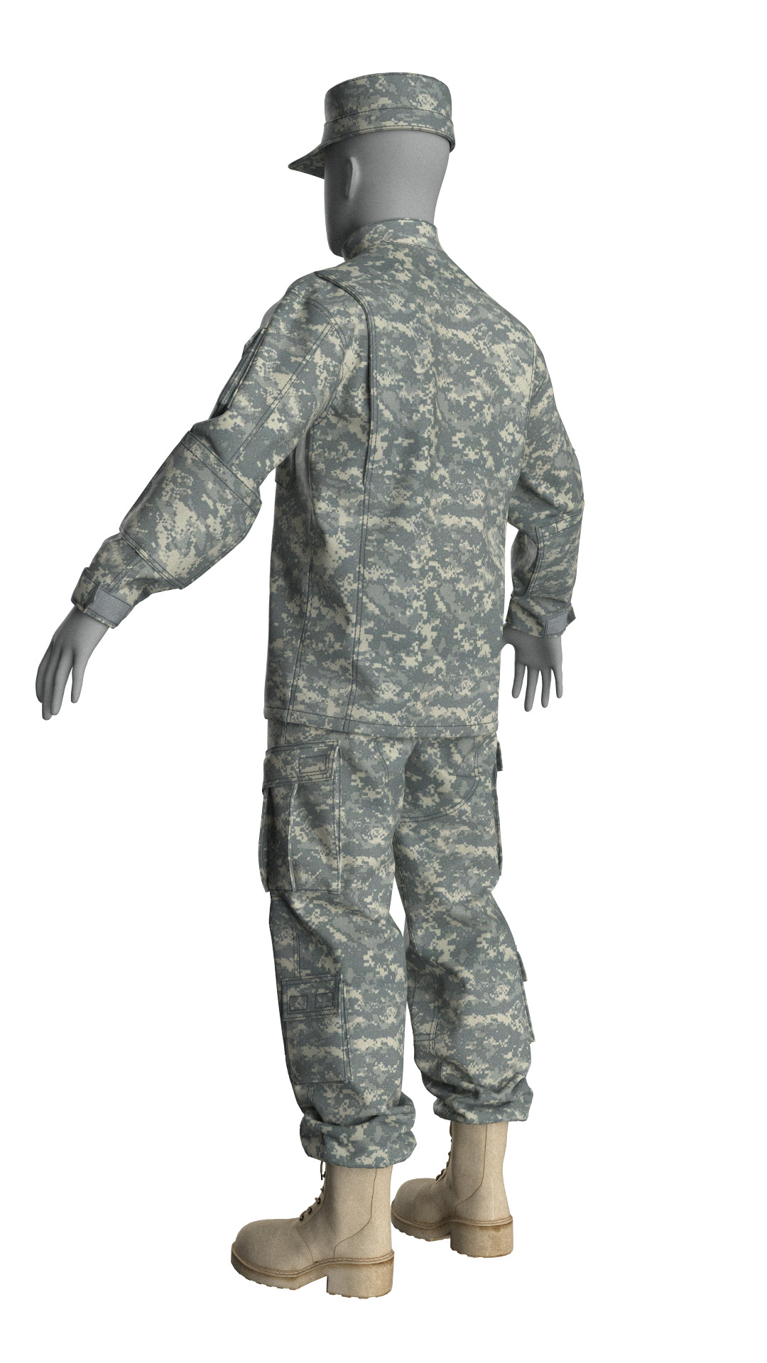 ACU Army Combat Uniform - Marvelous Designer 3D model | CGTrader