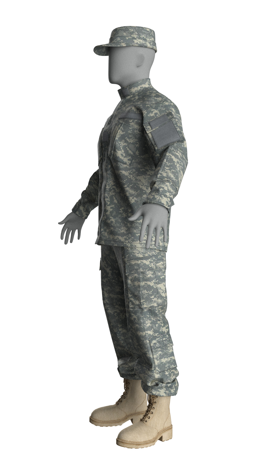 ACU Army Combat Uniform - Marvelous Designer 3D model | CGTrader