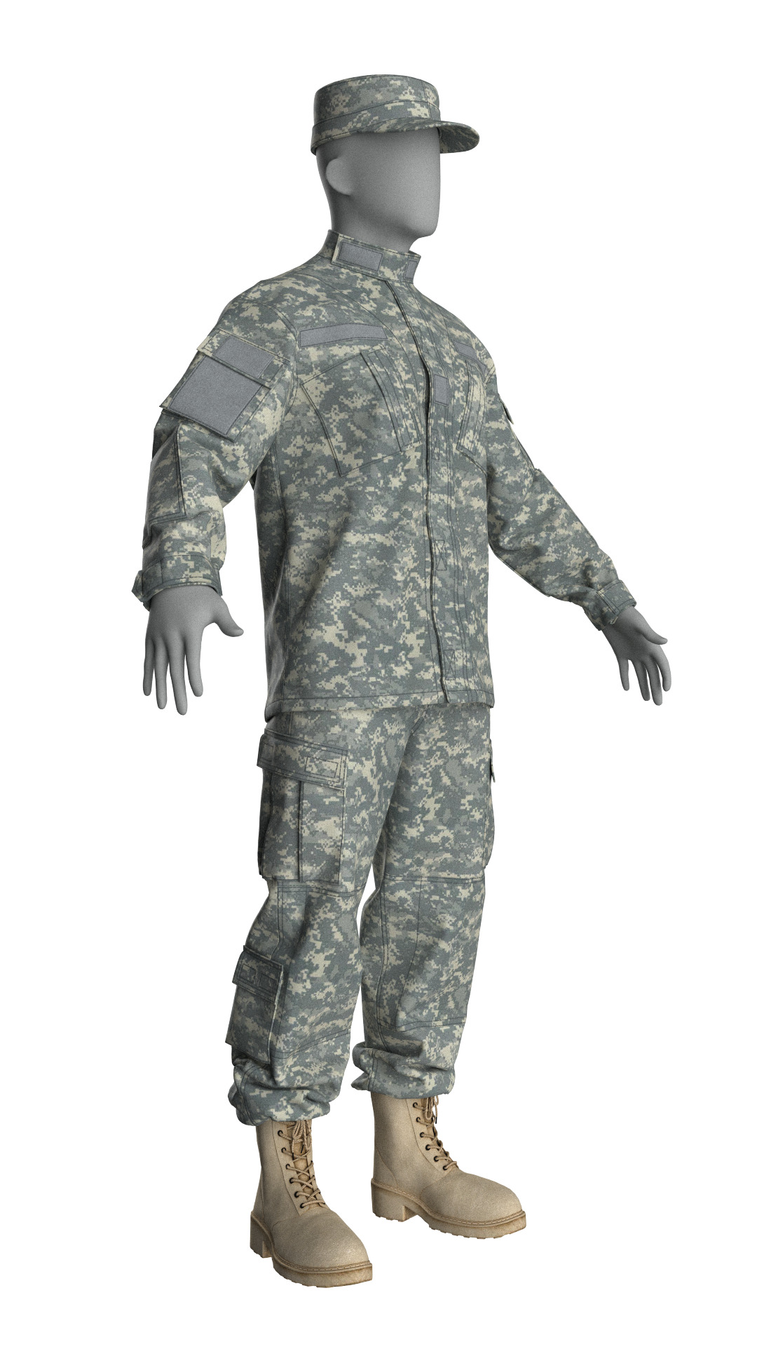 ACU Army Combat Uniform - Marvelous Designer 3D model | CGTrader