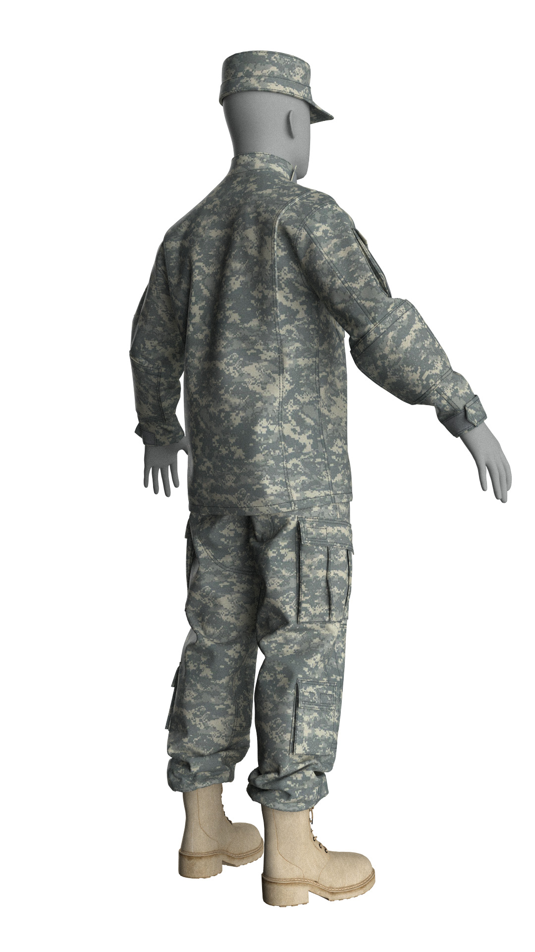 ACU Army Combat Uniform - Marvelous Designer 3D model | CGTrader