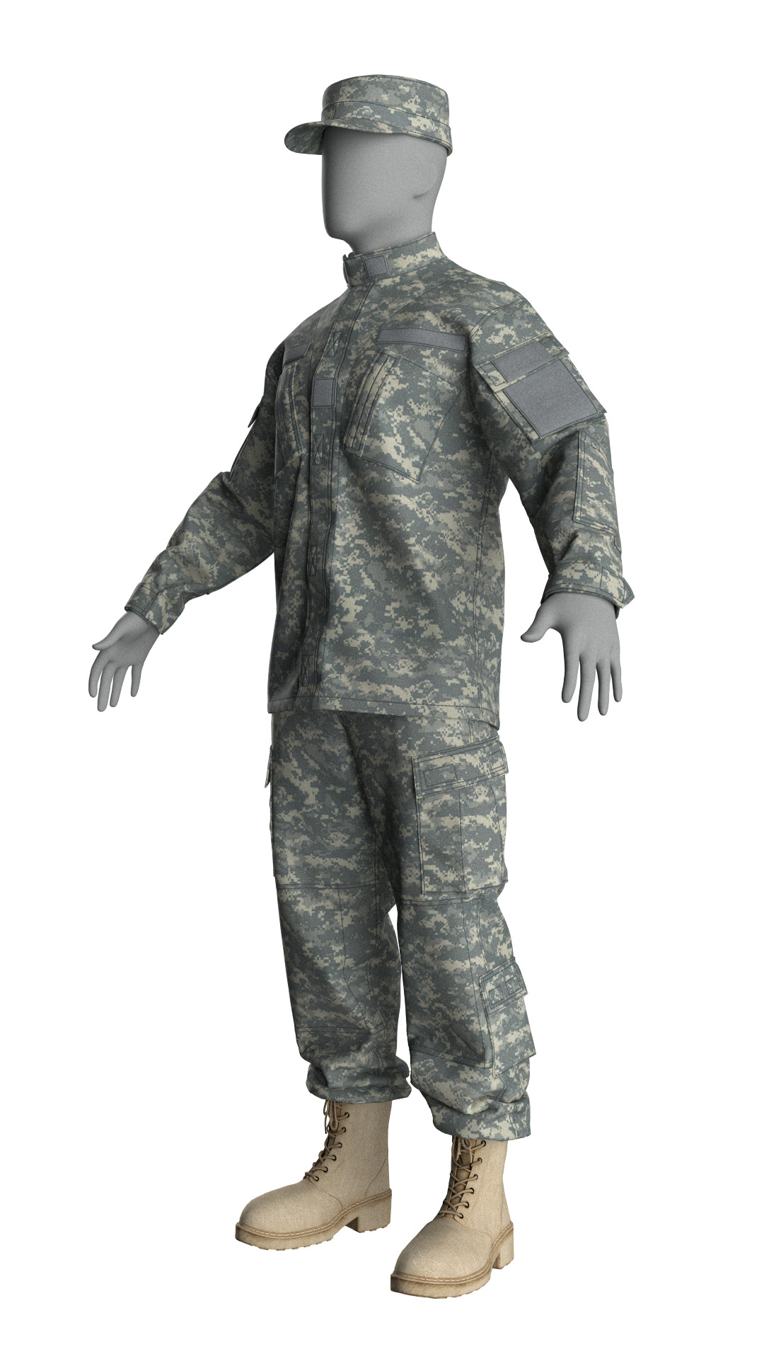 ACU Army Combat Uniform - Marvelous Designer 3D model | CGTrader
