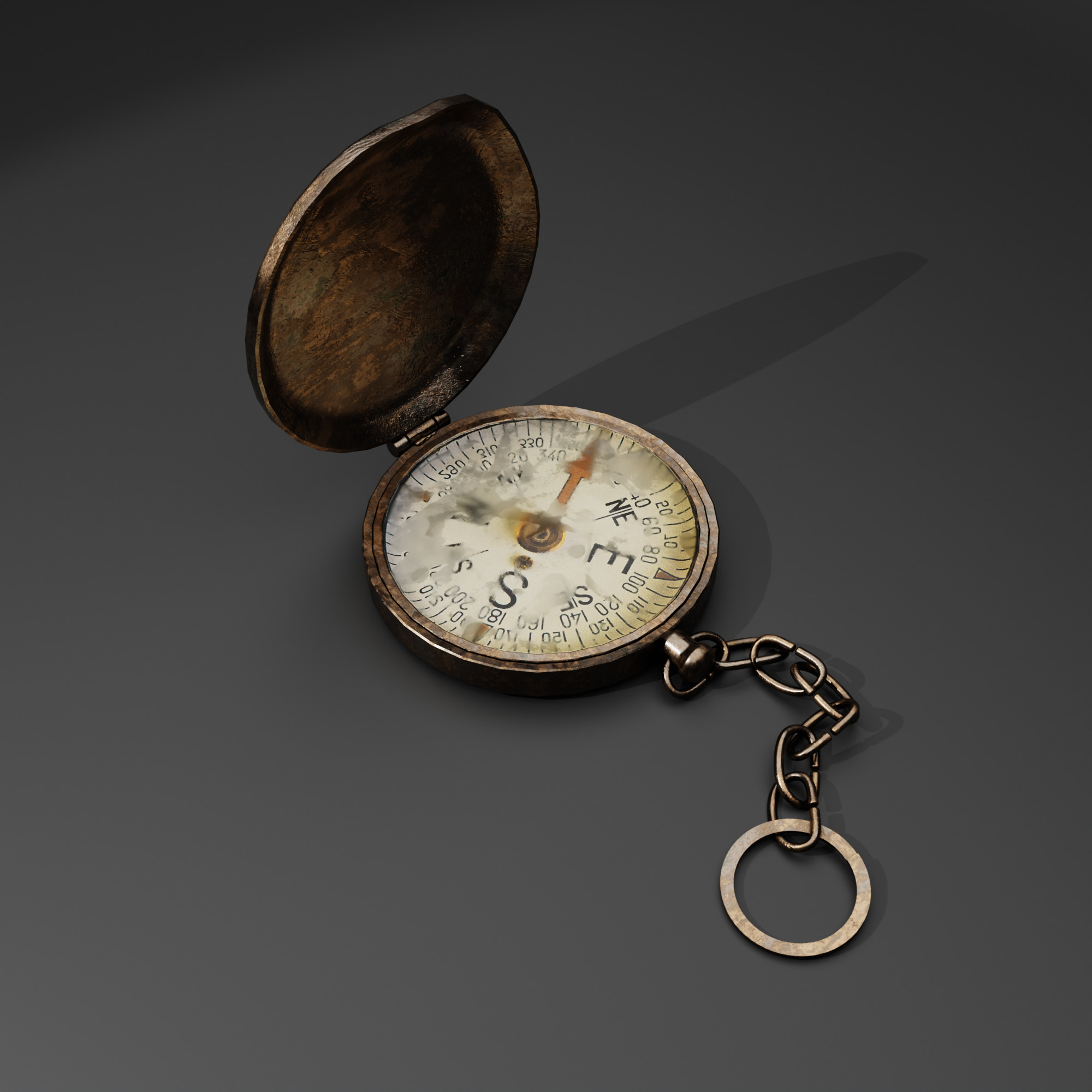 3D model Antique Pocket Compass VR / AR / low-poly | CGTrader