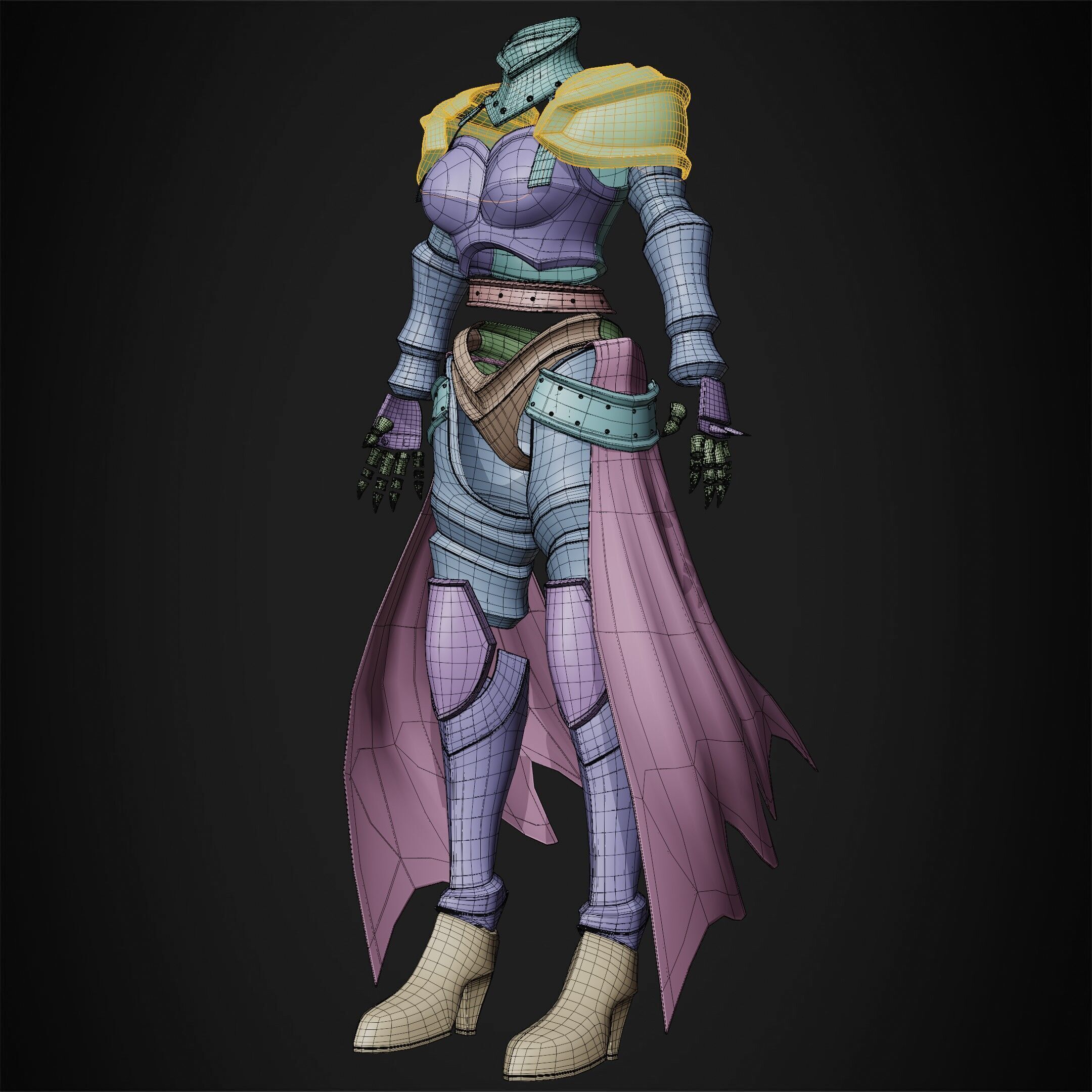 Overlord Albedo Armor for Cosplay 3D model 3D printable | CGTrader
