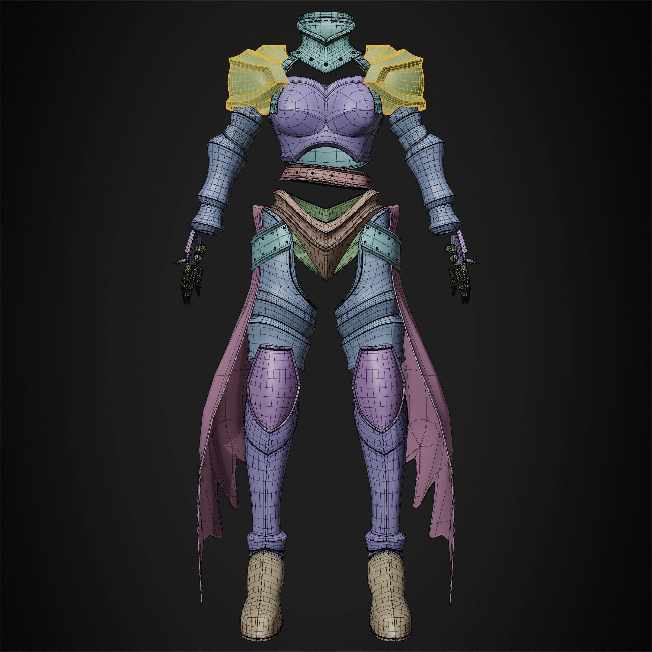 Overlord Albedo Armor for Cosplay 3D model 3D printable | CGTrader