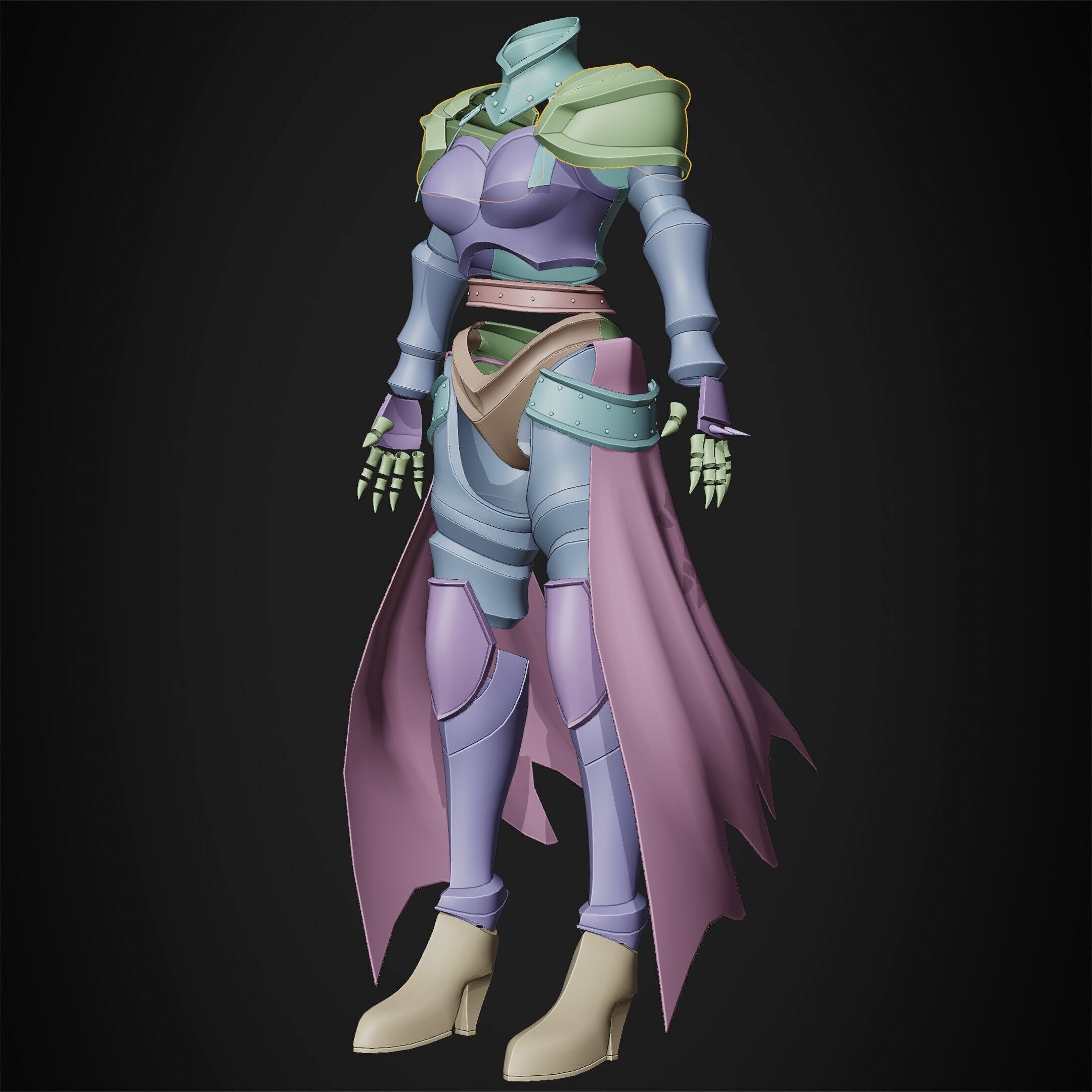 Overlord Albedo Armor for Cosplay 3D model 3D printable | CGTrader
