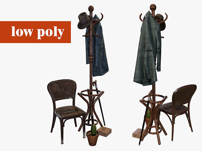 3D model Hanger Low-poly textured VR / AR / low-poly | CGTrader