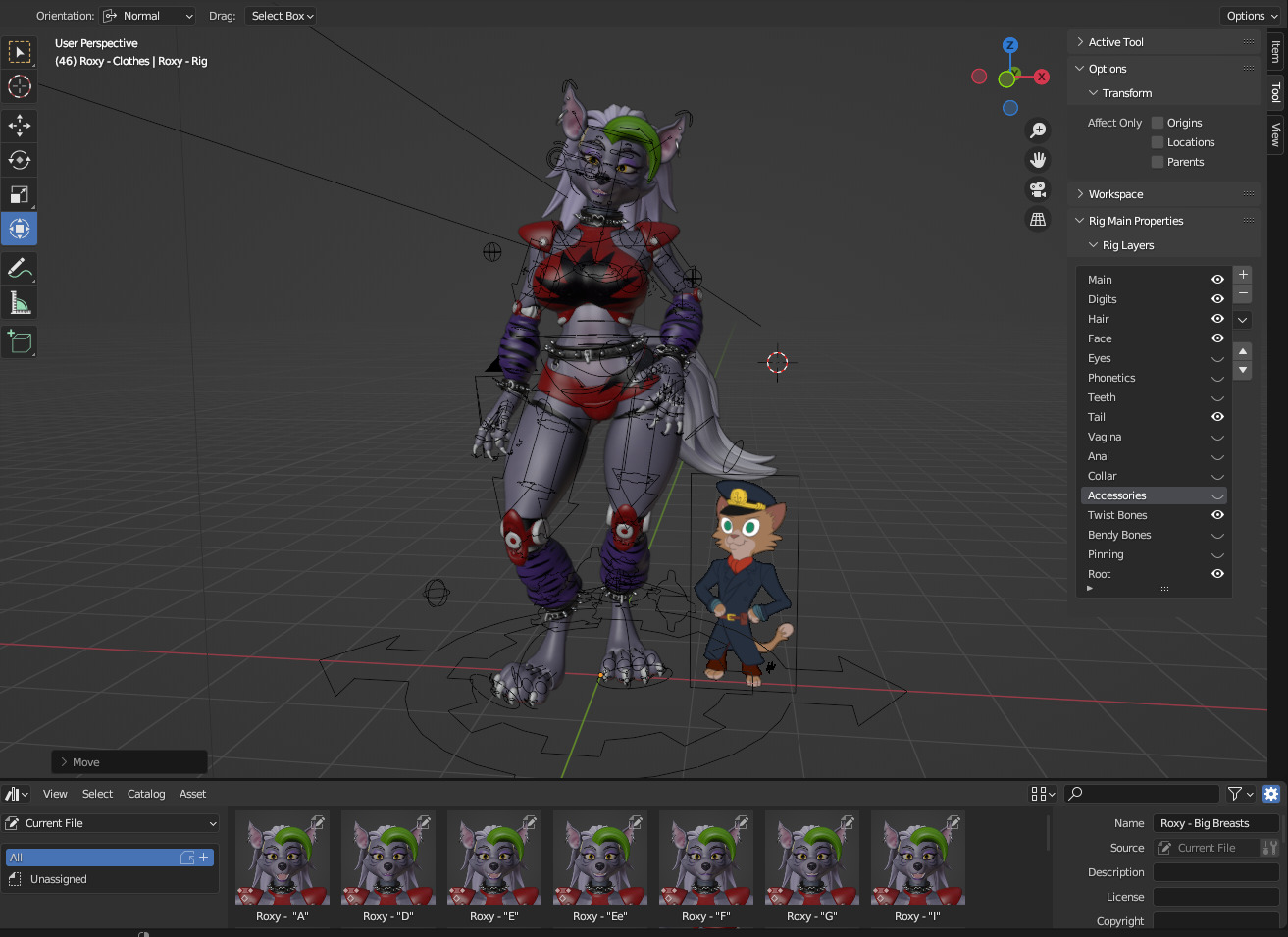 3D model Roxanne Wolf FNAF Blender SFM Gmod VR / AR / low-poly | CGTrader