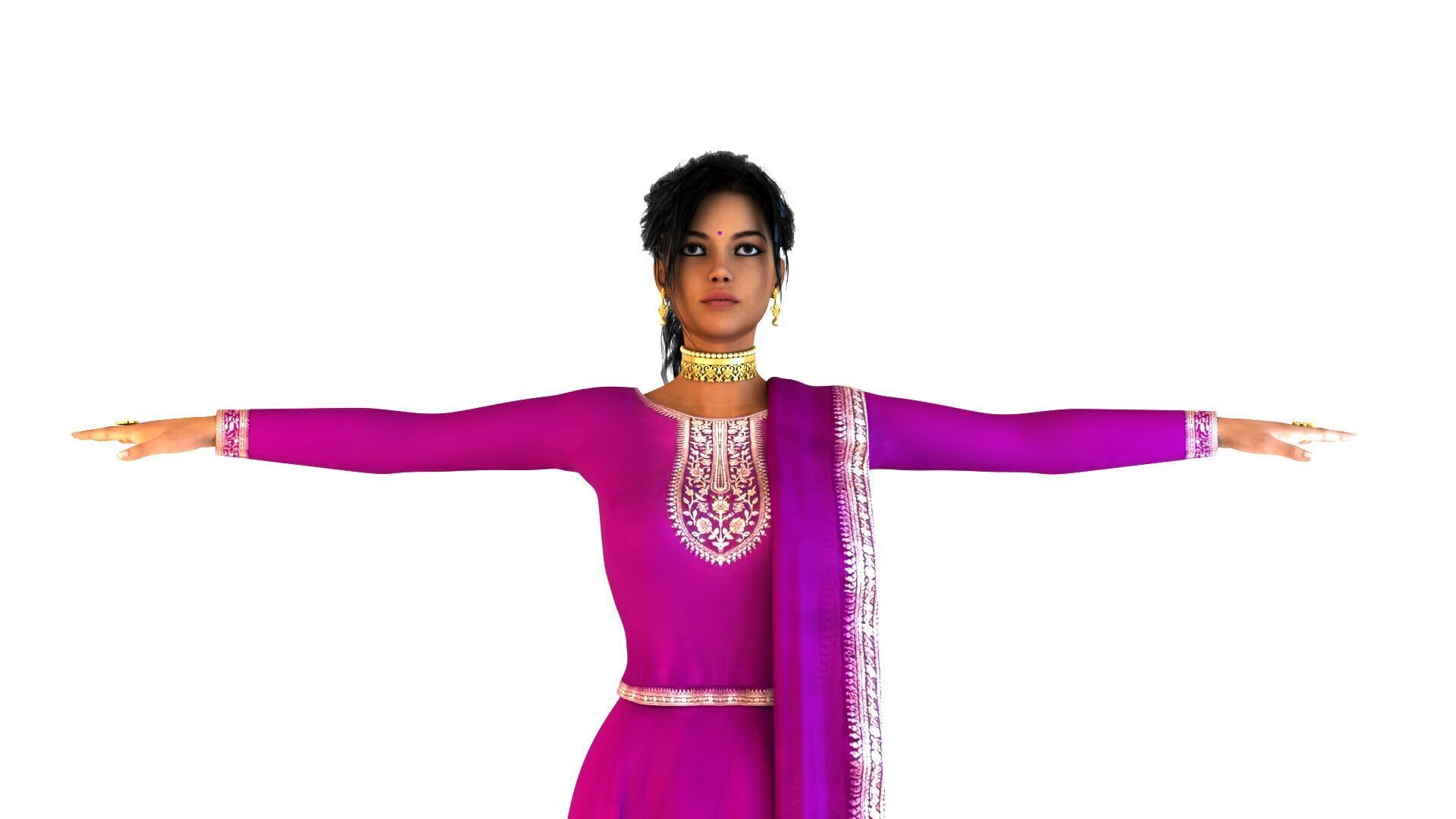 indian girl model 3D model | CGTrader