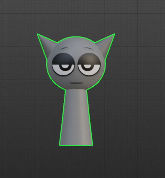 3D model Sprunki 3D Incredibox Gray Grey Low-poly VR / AR / low-poly ...