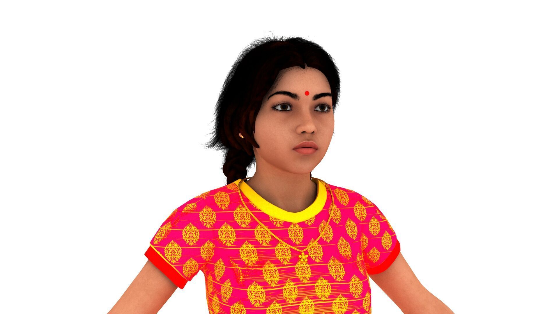 young indian girl 3D model | CGTrader