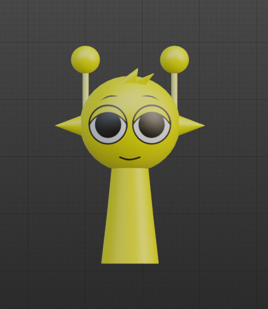 3D model Sprunki 3D Incredibox Simon Yellow Low-poly VR / AR / low-poly ...