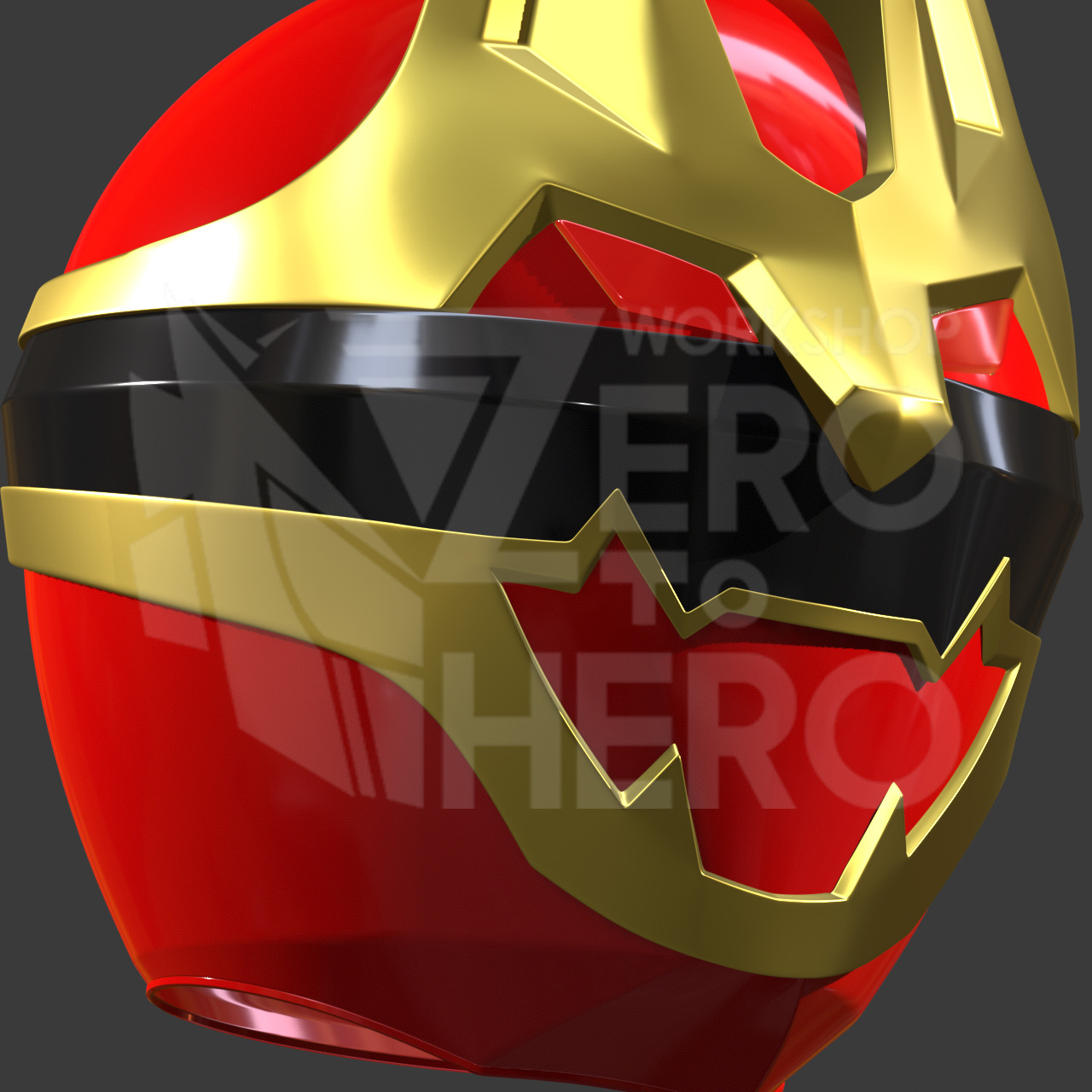 No1 Sentai Gozyuger - Gozyuger Red Helmet 3D model 3D printable | CGTrader