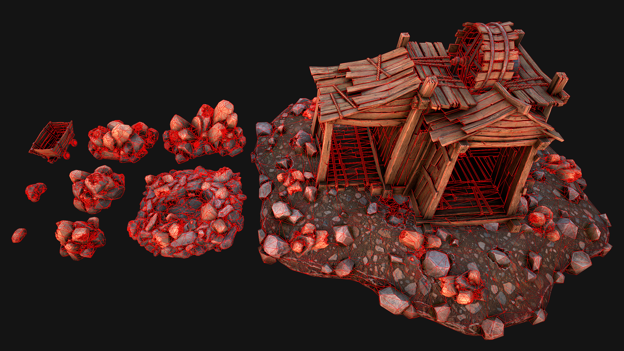 3D model Medieval Copper Ore Mine VR / AR / low-poly | CGTrader