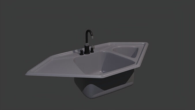 angular sink free 3D model | CGTrader