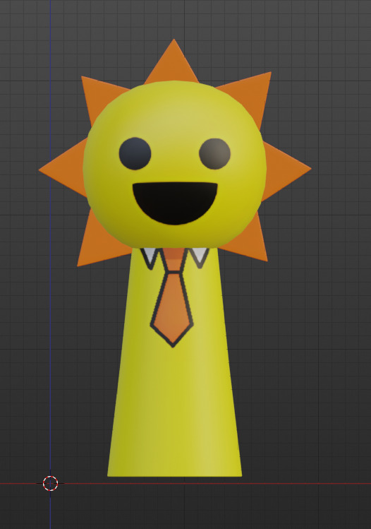 3D model Sprunki 3D Incredibox Mr Sun Character Low-poly VR / AR / low ...