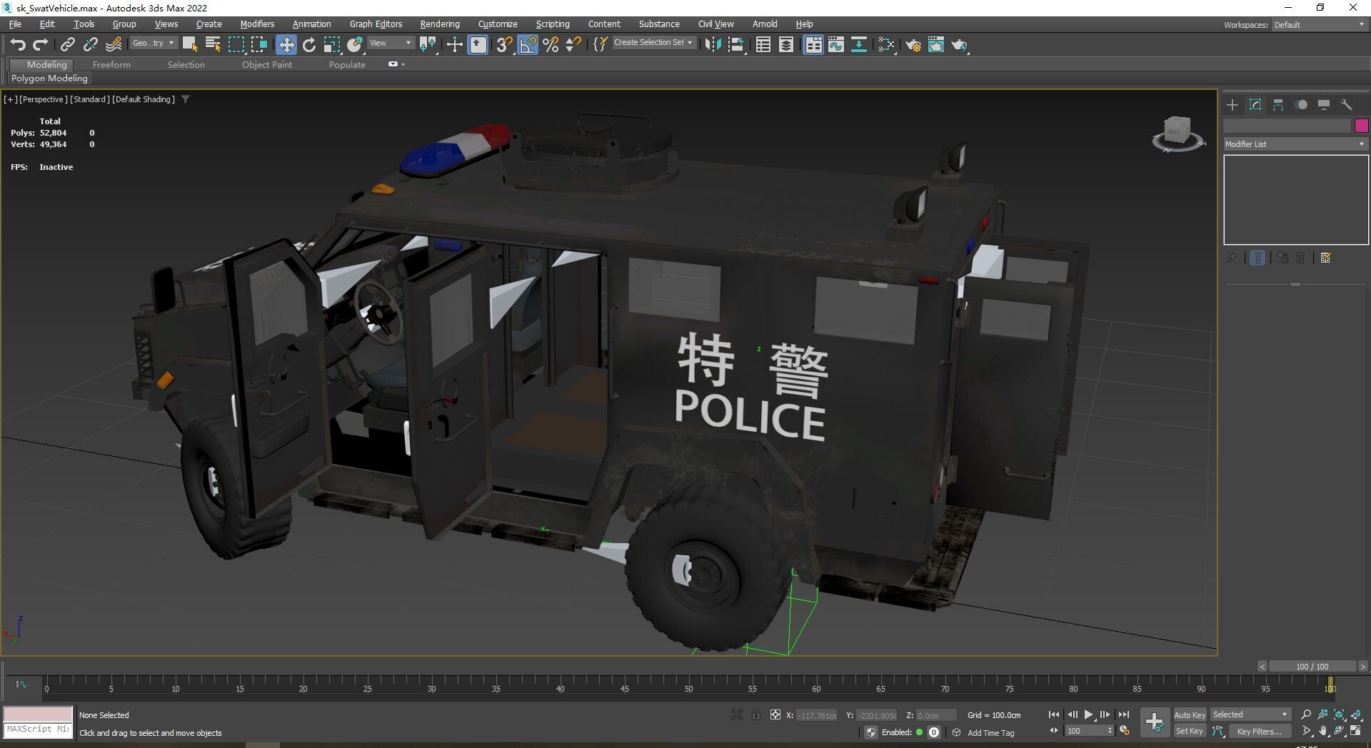 3D model Chinese SWAT Truck VR / AR / low-poly | CGTrader