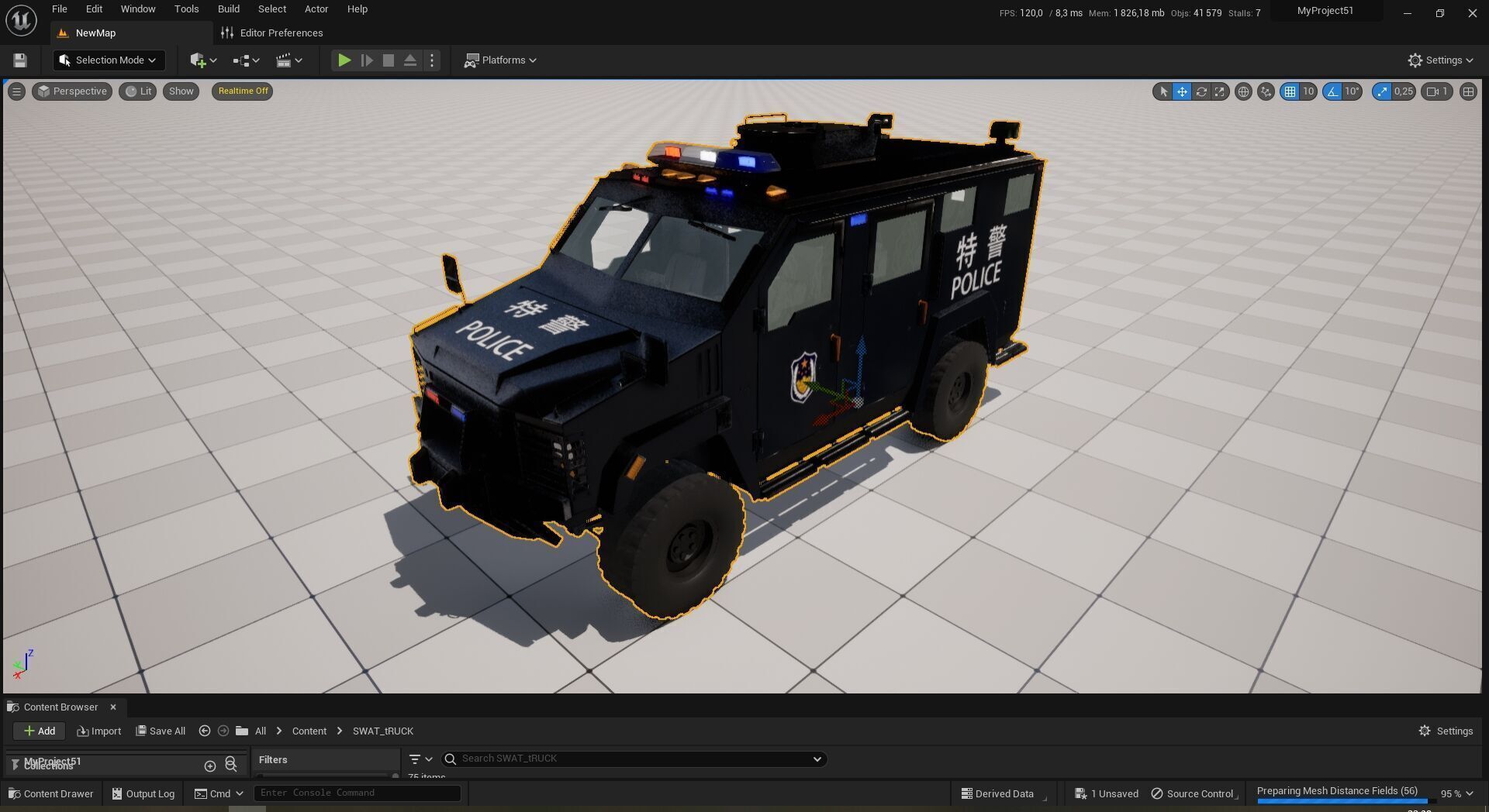 3D model Chinese SWAT Truck VR / AR / low-poly | CGTrader