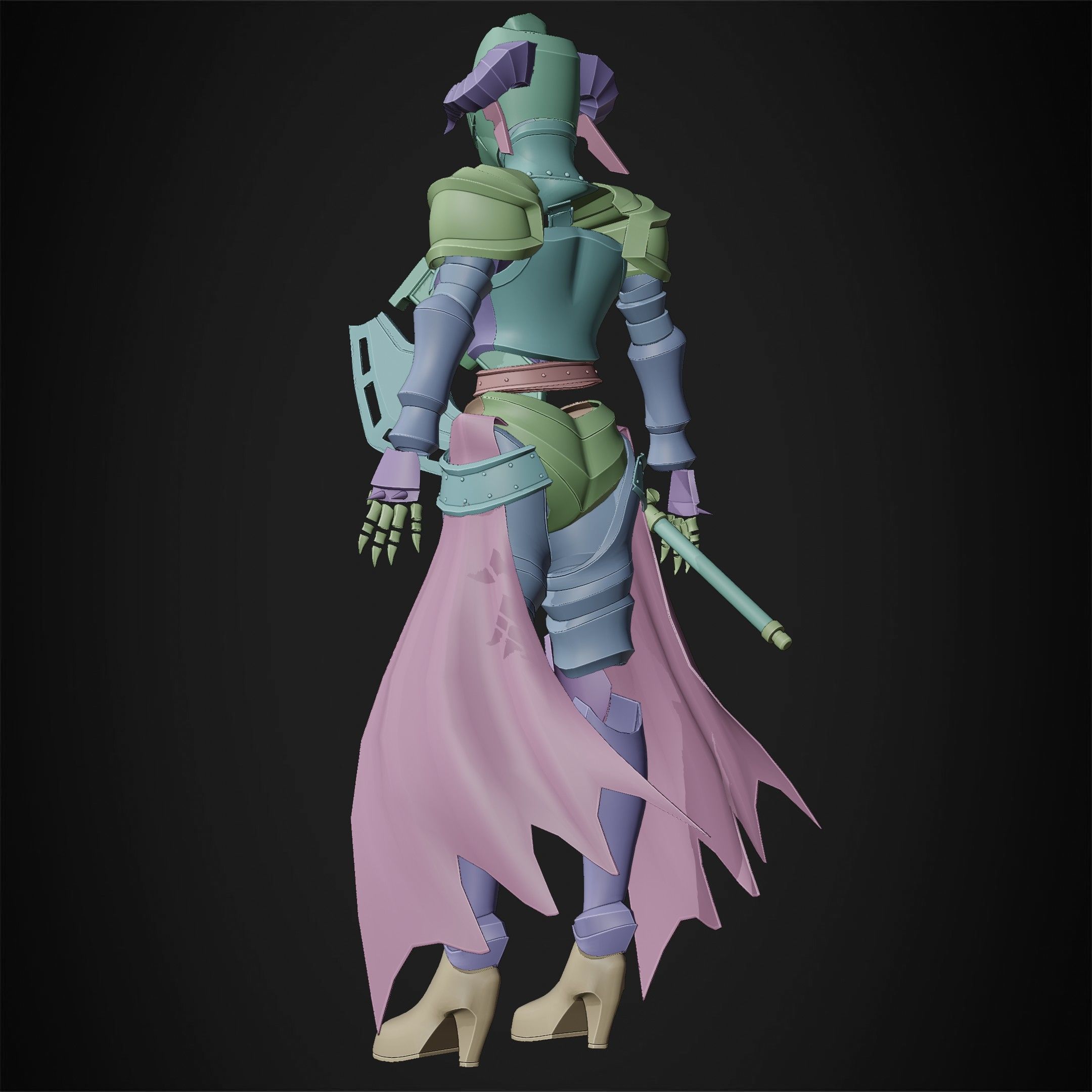 Overlord Albedo Full Armor and Axe for Cosplay 3D Model Collection 3D ...