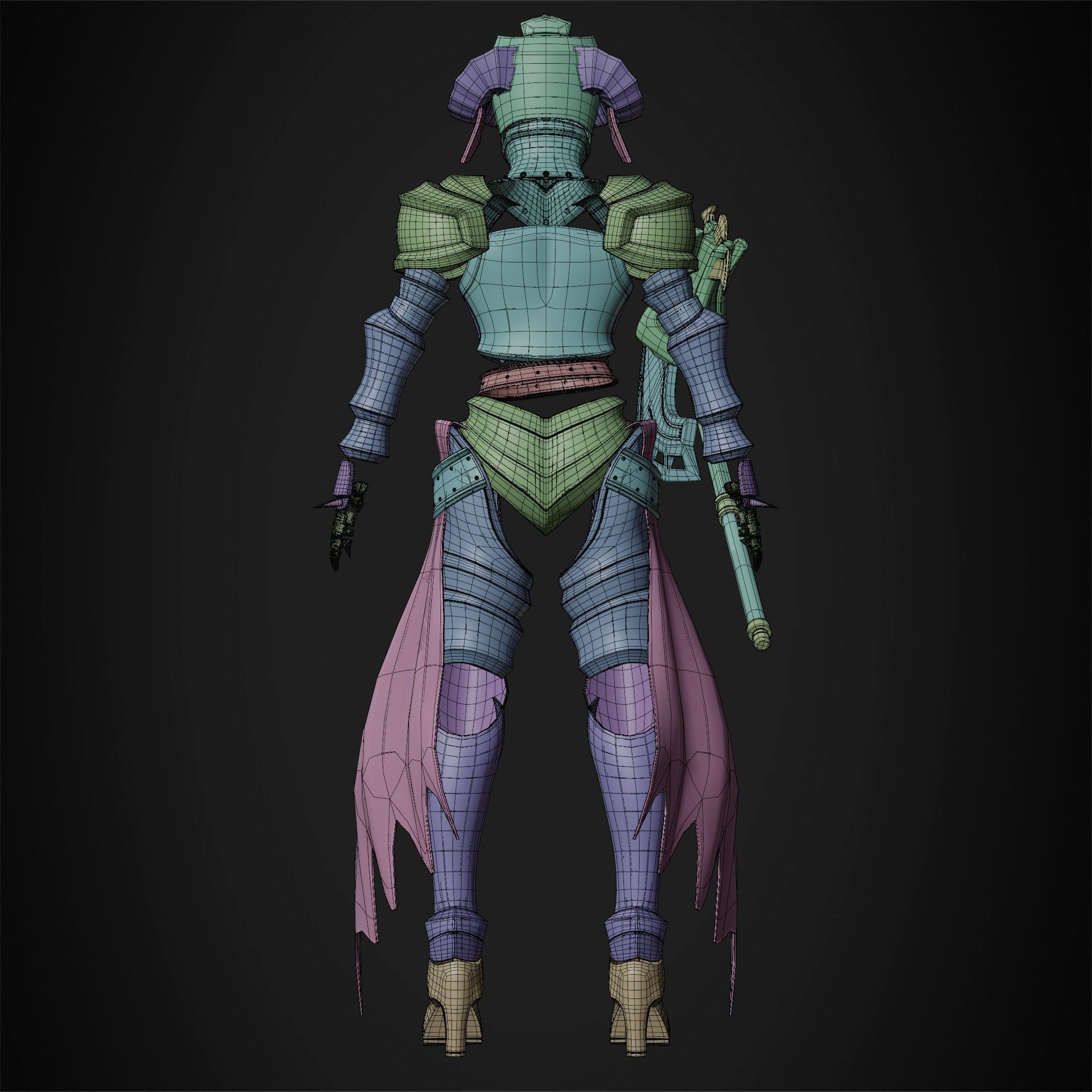 Overlord Albedo Full Armor and Axe for Cosplay 3D Model Collection 3D ...