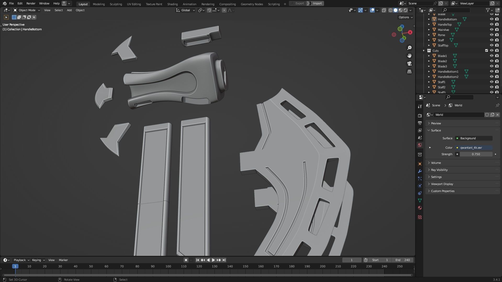 Overlord Albedo Full Armor and Axe for Cosplay 3D Model Collection 3D ...