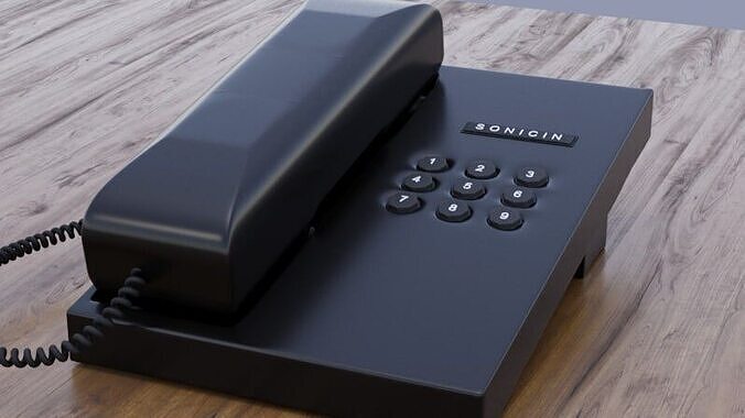 station phone number 3D model | CGTrader