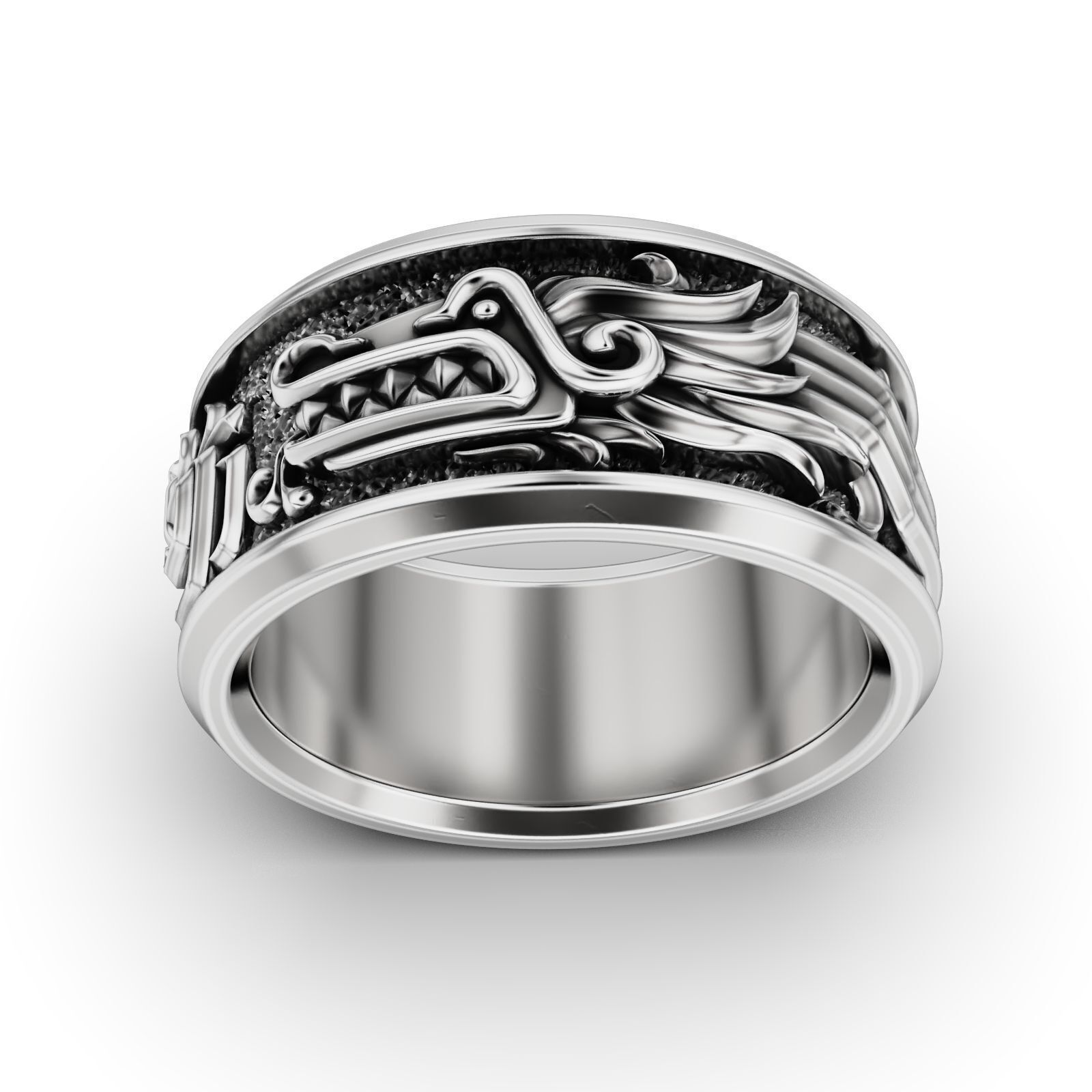 Aztec Quetzalcoatl Dragon Band 3D model 3D printable | CGTrader