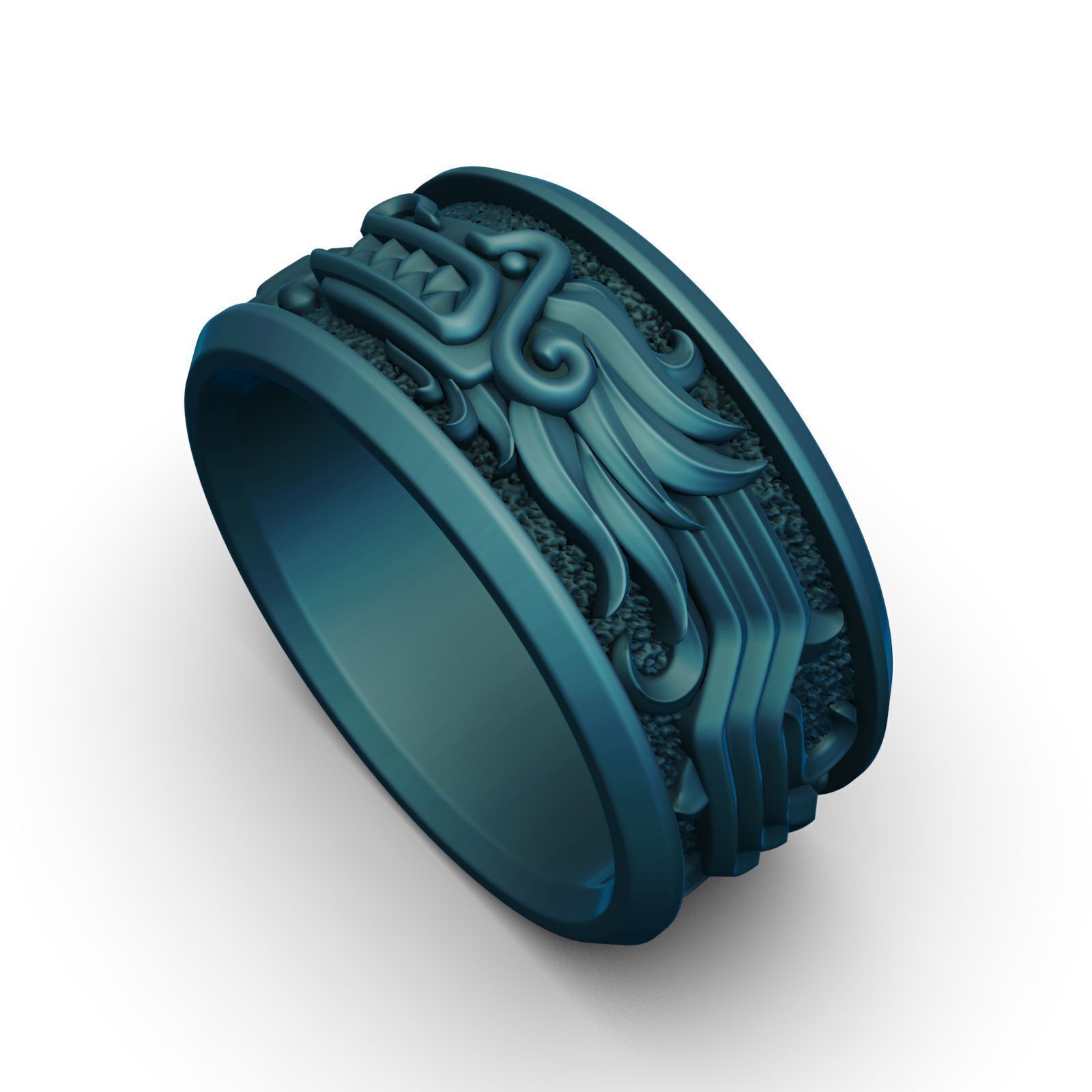 Aztec Quetzalcoatl Dragon Band 3D model 3D printable | CGTrader
