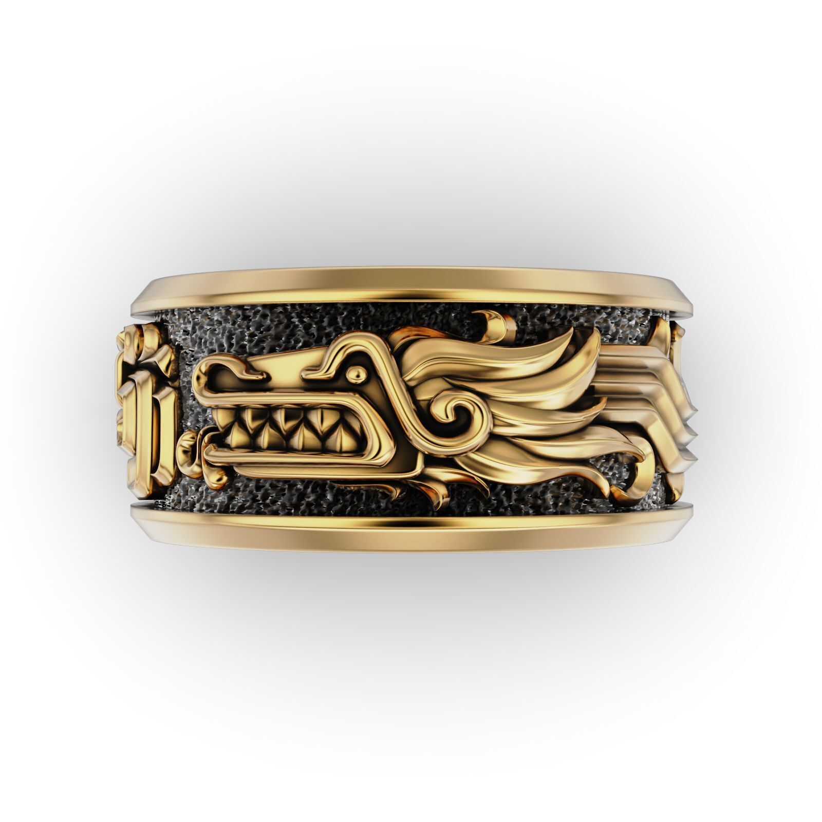 Aztec Quetzalcoatl Dragon Band 3D model 3D printable | CGTrader