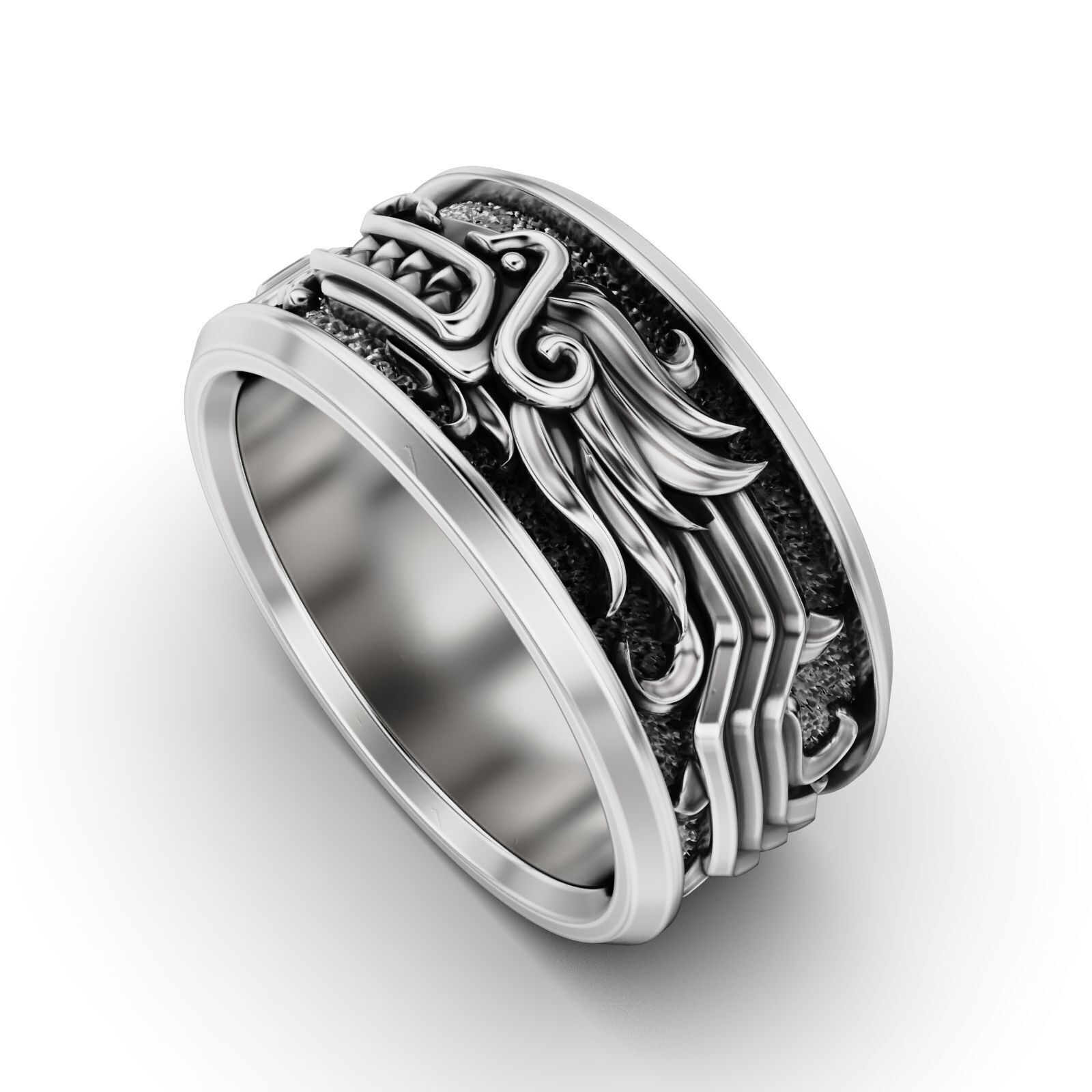 Aztec Quetzalcoatl Dragon Band 3D model 3D printable | CGTrader