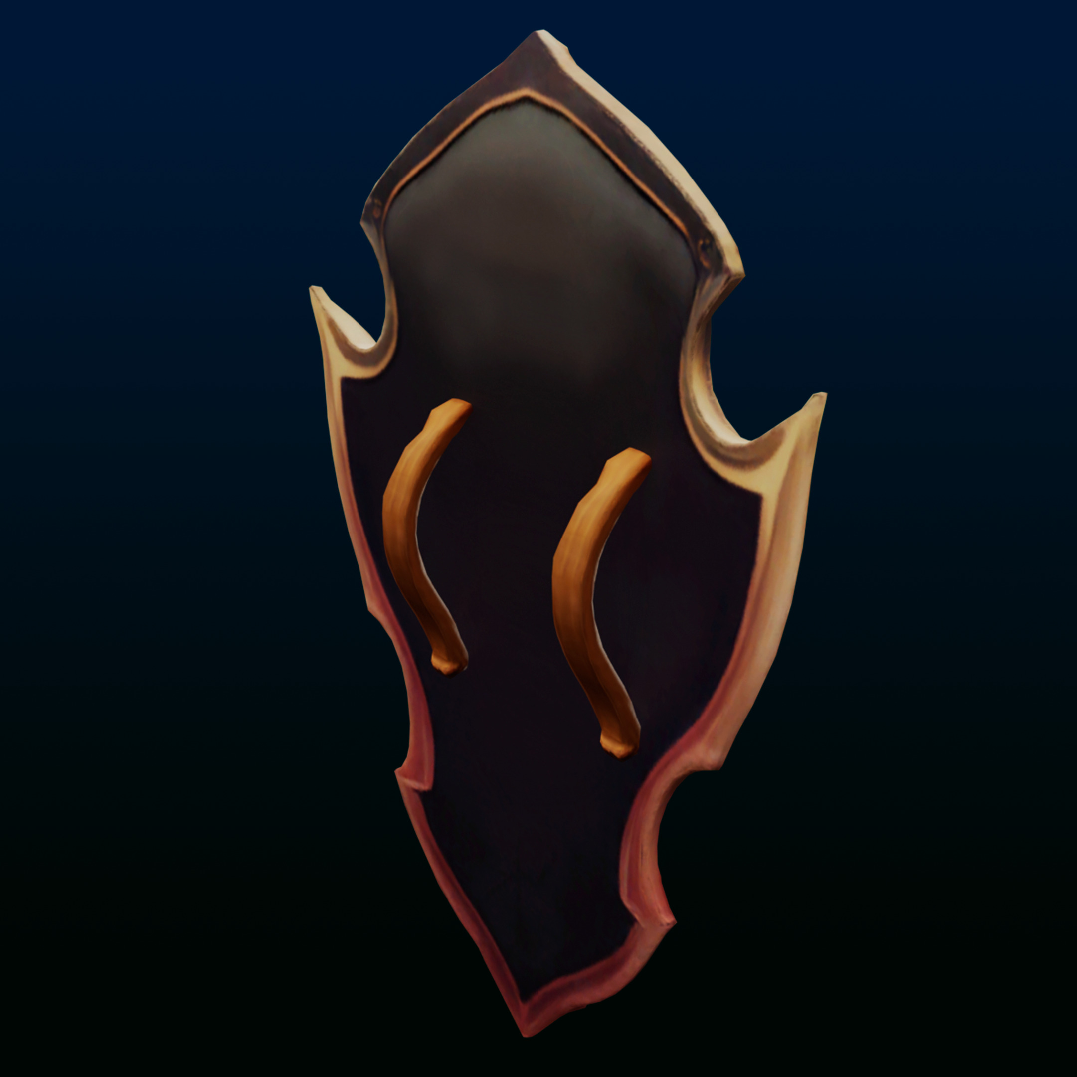 3D model 5 stylized lowpoly shields fantasy asset pack VR / AR / low ...