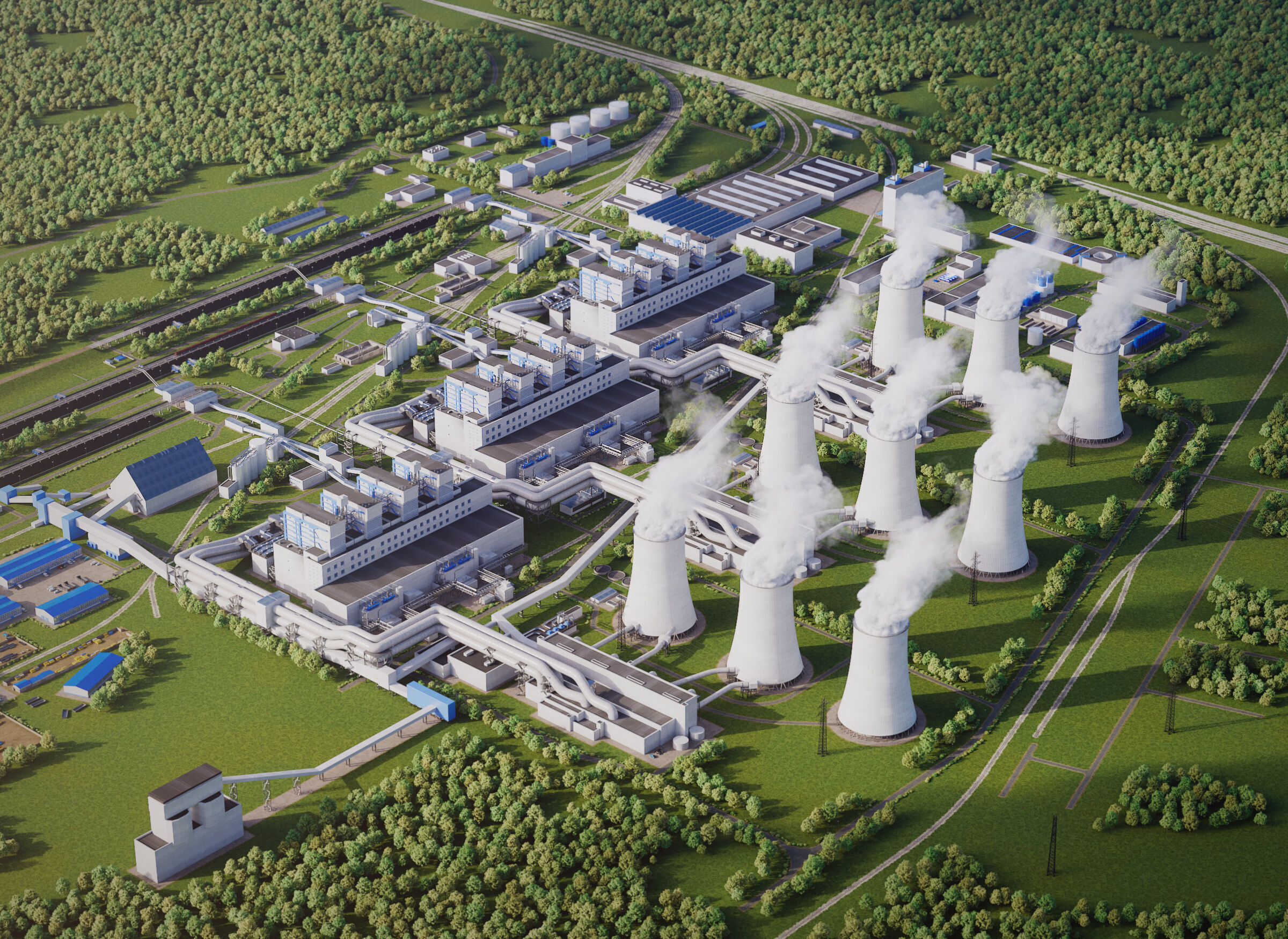 Power plant detailed 3D model | CGTrader