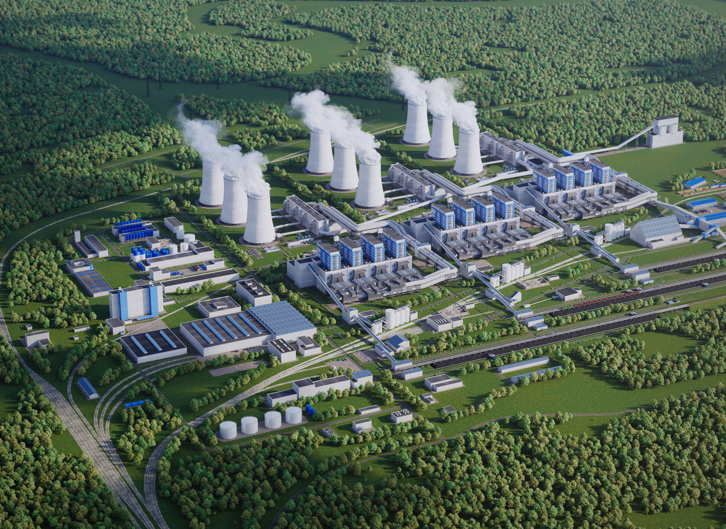 Power plant detailed 3D model | CGTrader