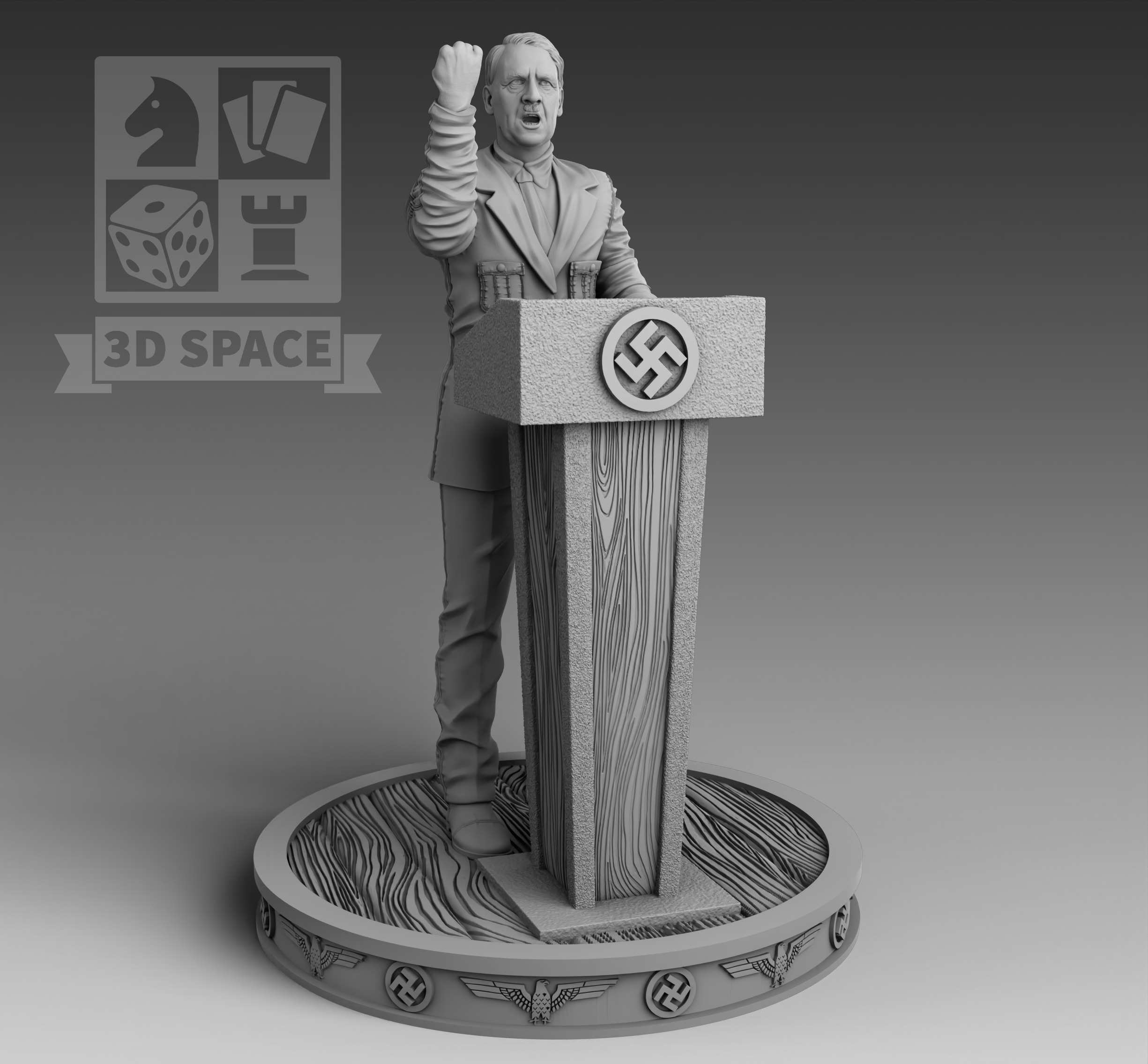 Adolf Hitler 3D model 3D printable | CGTrader
