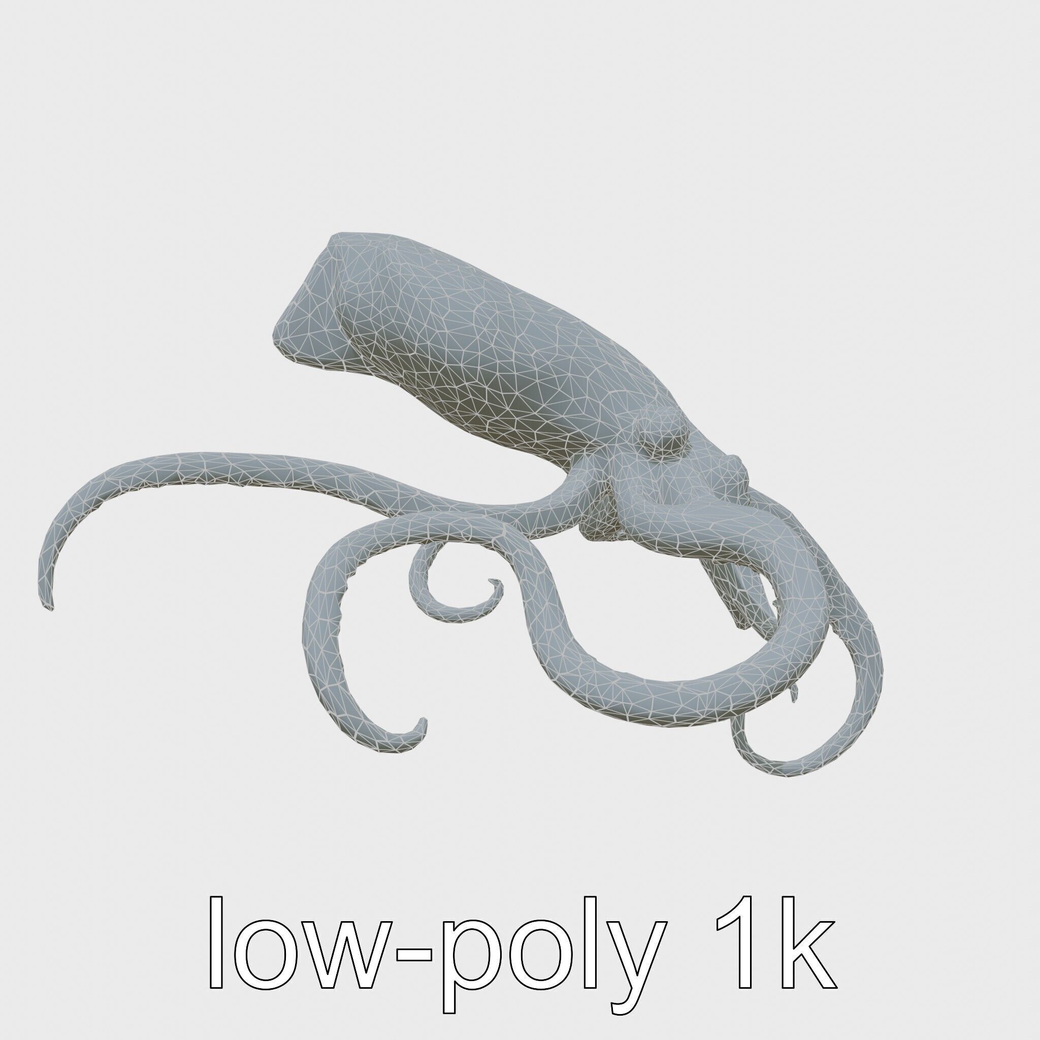 3D model Vampire Squid 3D Model with Glowing Eyes VR / AR / low-poly ...