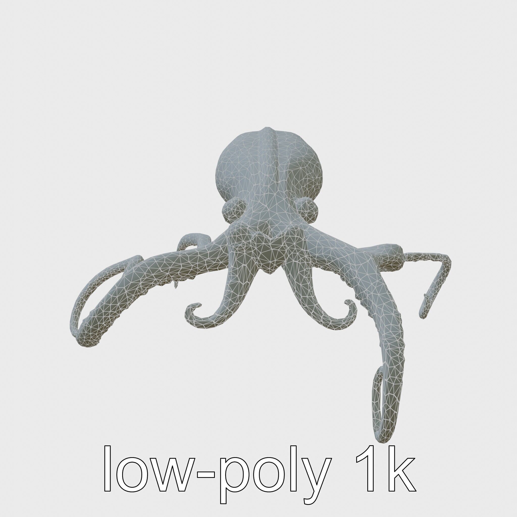 3D model Vampire Squid 3D Model with Glowing Eyes VR / AR / low-poly ...