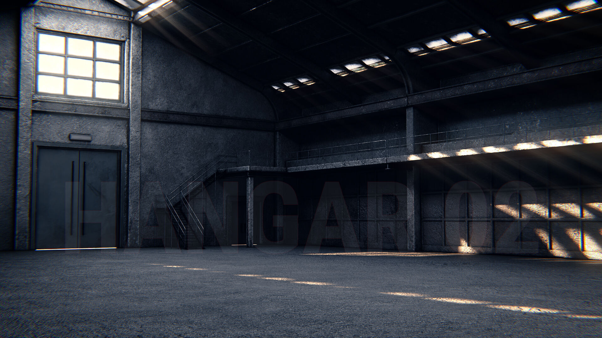 3D model Hangar 02 PBR VR / AR / low-poly | CGTrader